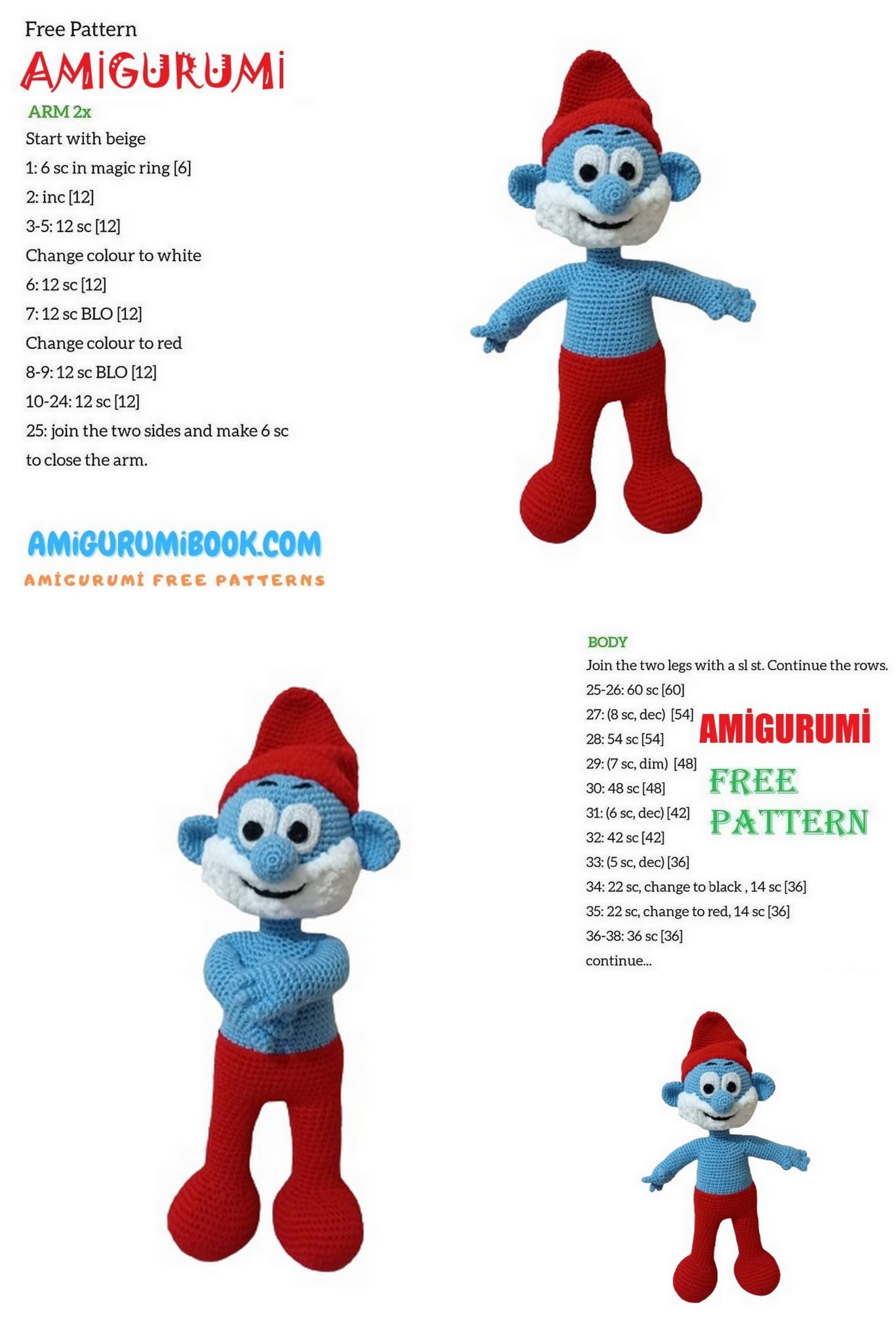 Get Crafty with a Free Papa Smurf Amigurumi Pattern - Free Amigurumi ...