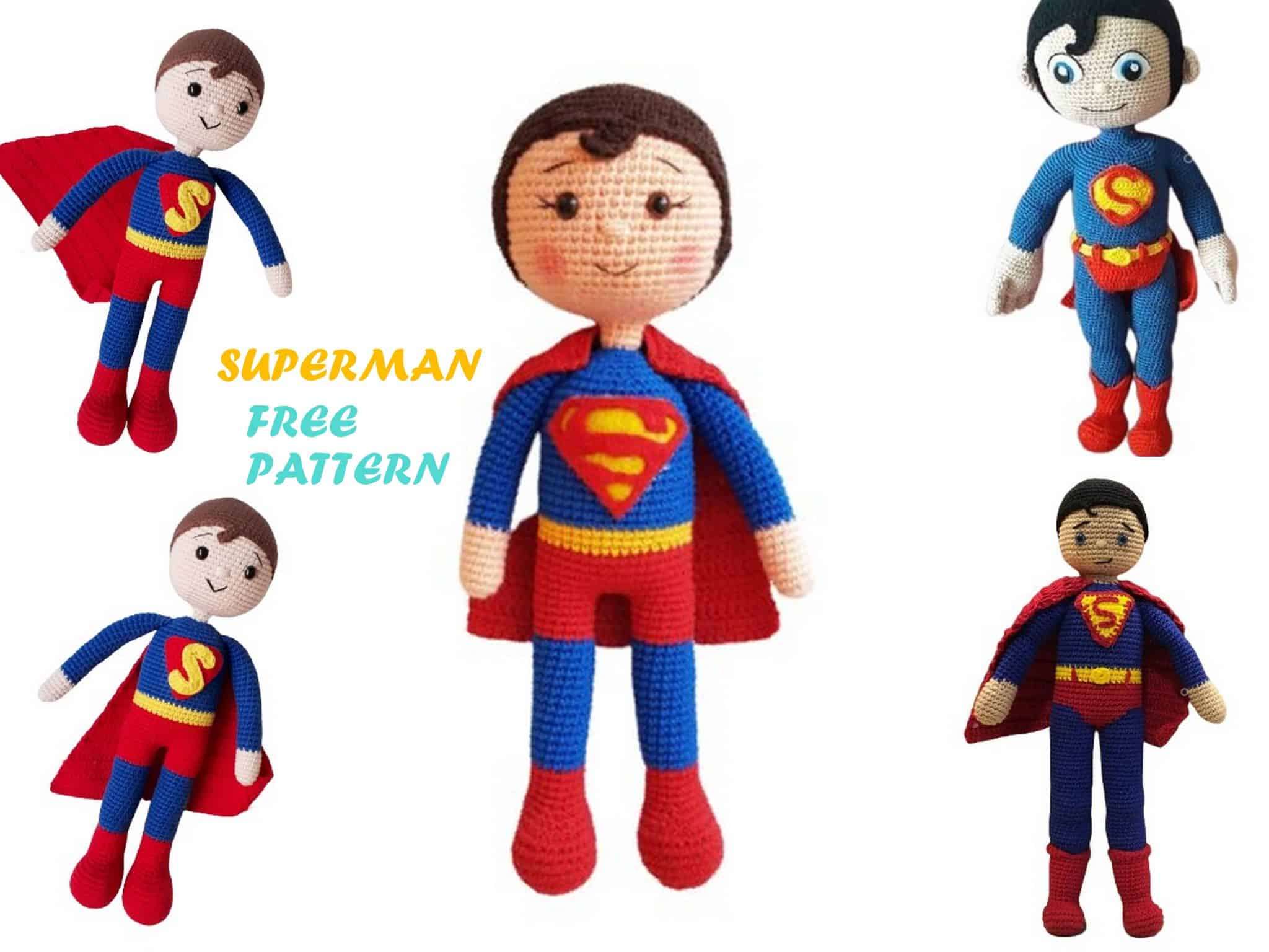 Superman Amigurumi Free Pattern - Free Amigurumi Crochet Patterns