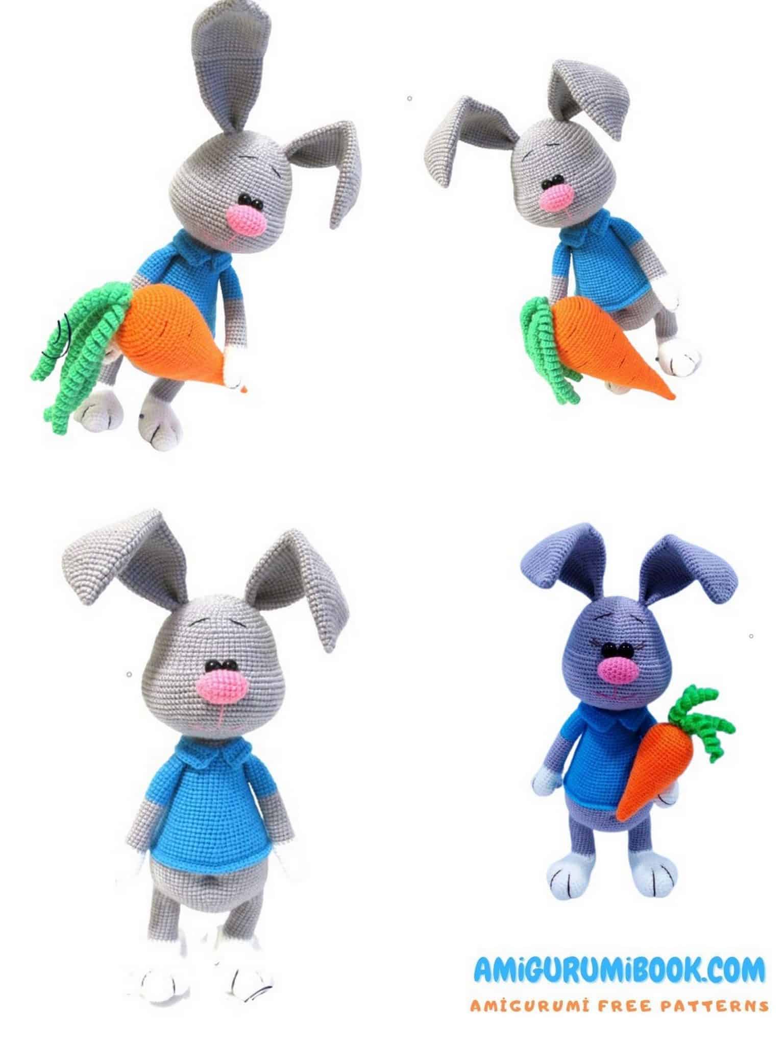 Carrot Bunny Amigurumi Free pattern - Free Amigurumi Crochet Patterns