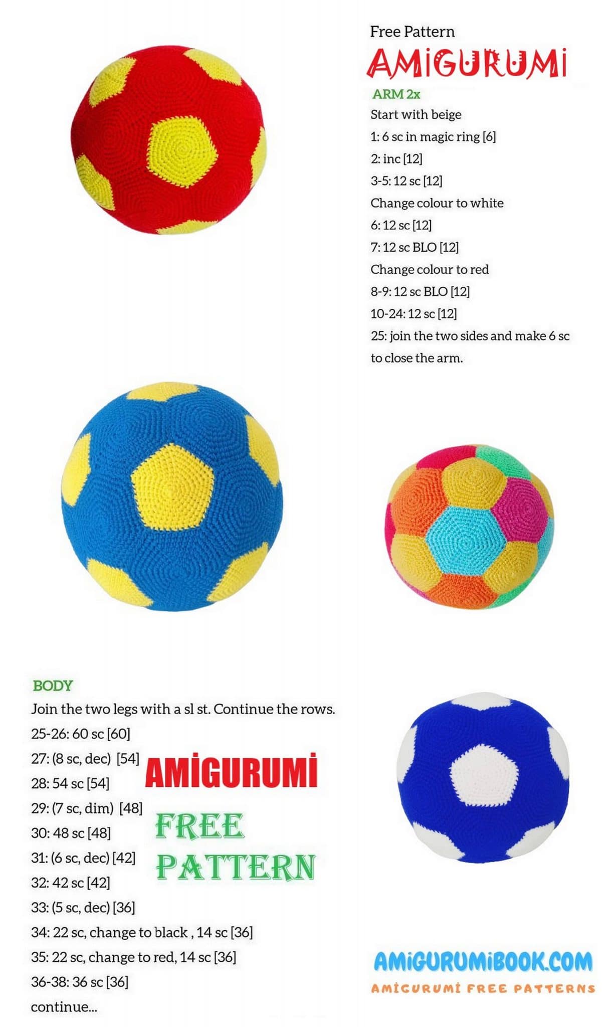 Ball Amigurumi Free Pattern - Free Amigurumi Crochet Patterns