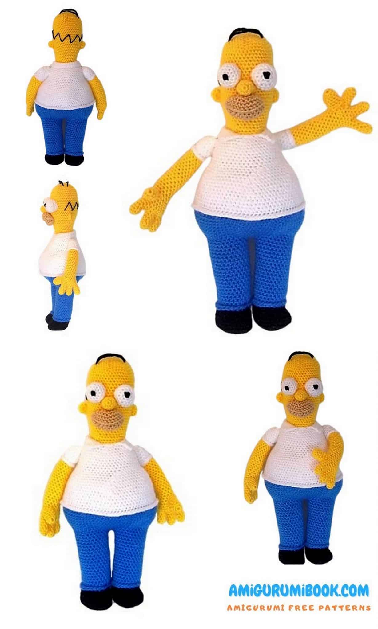 Homer Simpson Amigurumi Free Pattern - Free Amigurumi Crochet Patterns