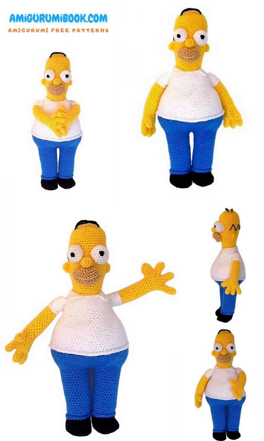 Homer Simpson Amigurumi Free Pattern - Free Amigurumi Crochet Patterns