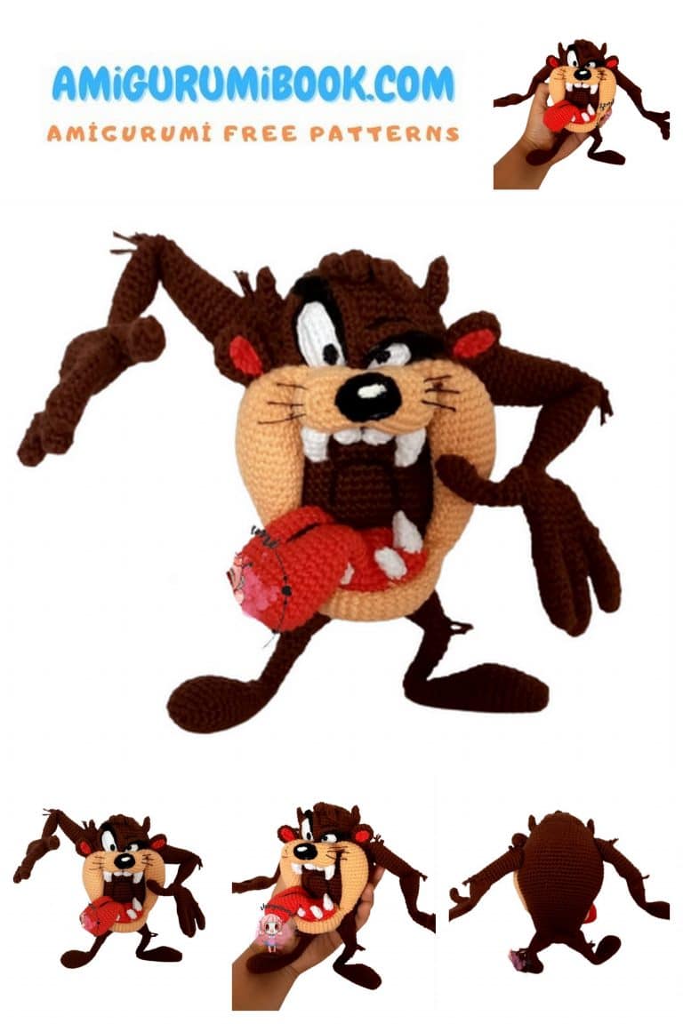 Tasmanian Devil Amigurumi Free Pattern - Free Amigurumi Crochet Patterns