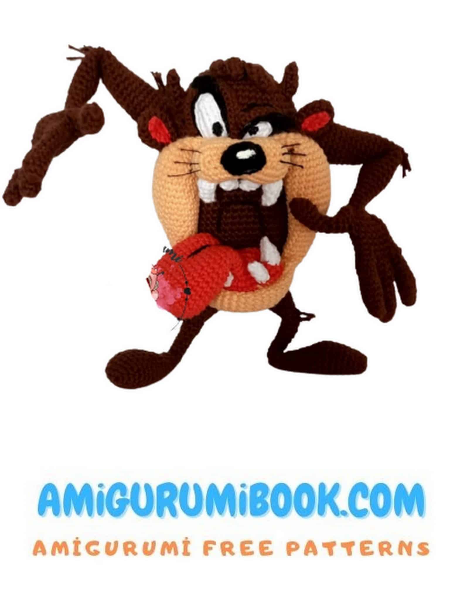 Tasmanian Devil Amigurumi Free Pattern - Free Amigurumi Crochet Patterns