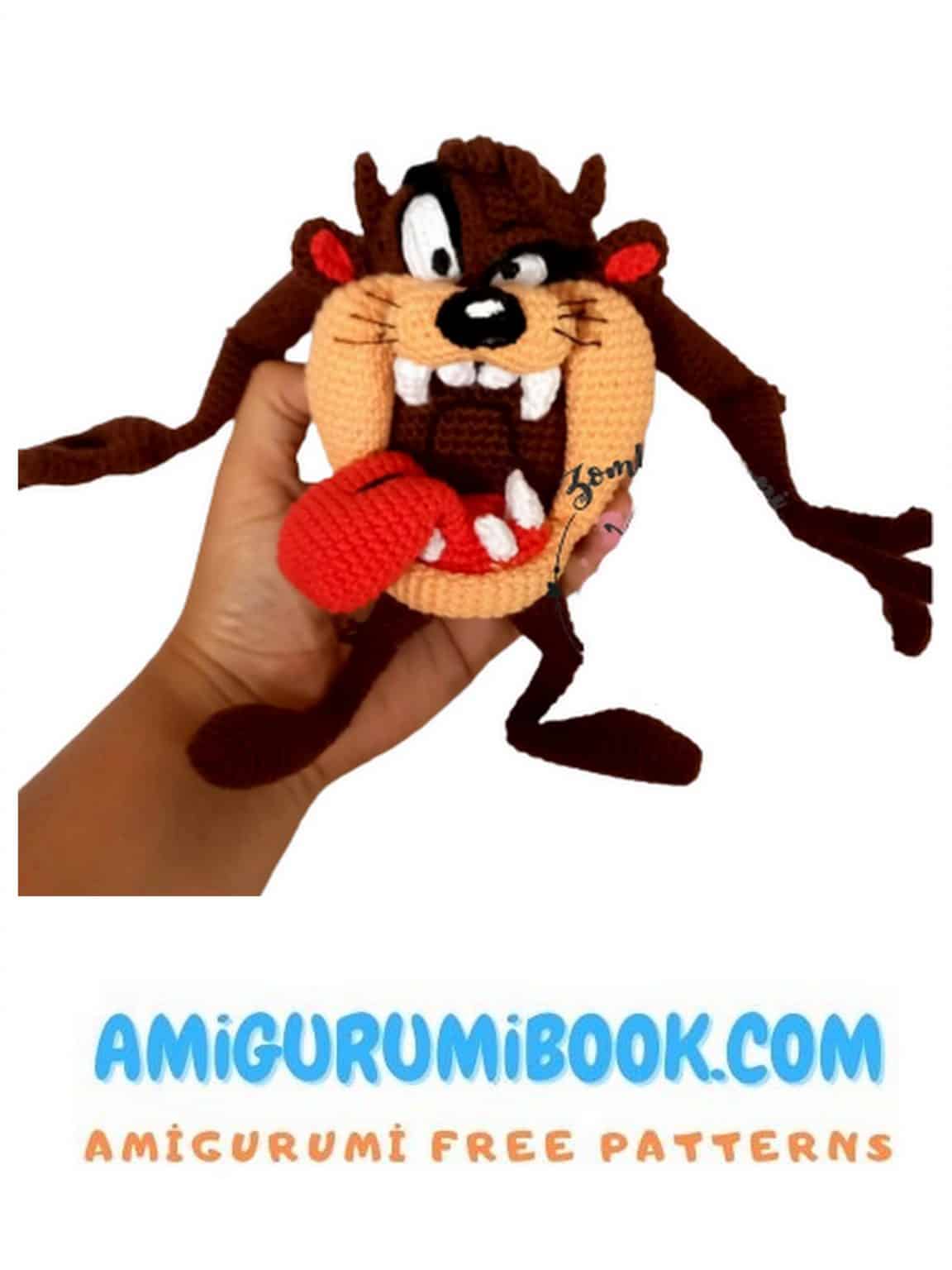 Tasmanian Devil Amigurumi Free Pattern - Free Amigurumi Crochet Patterns