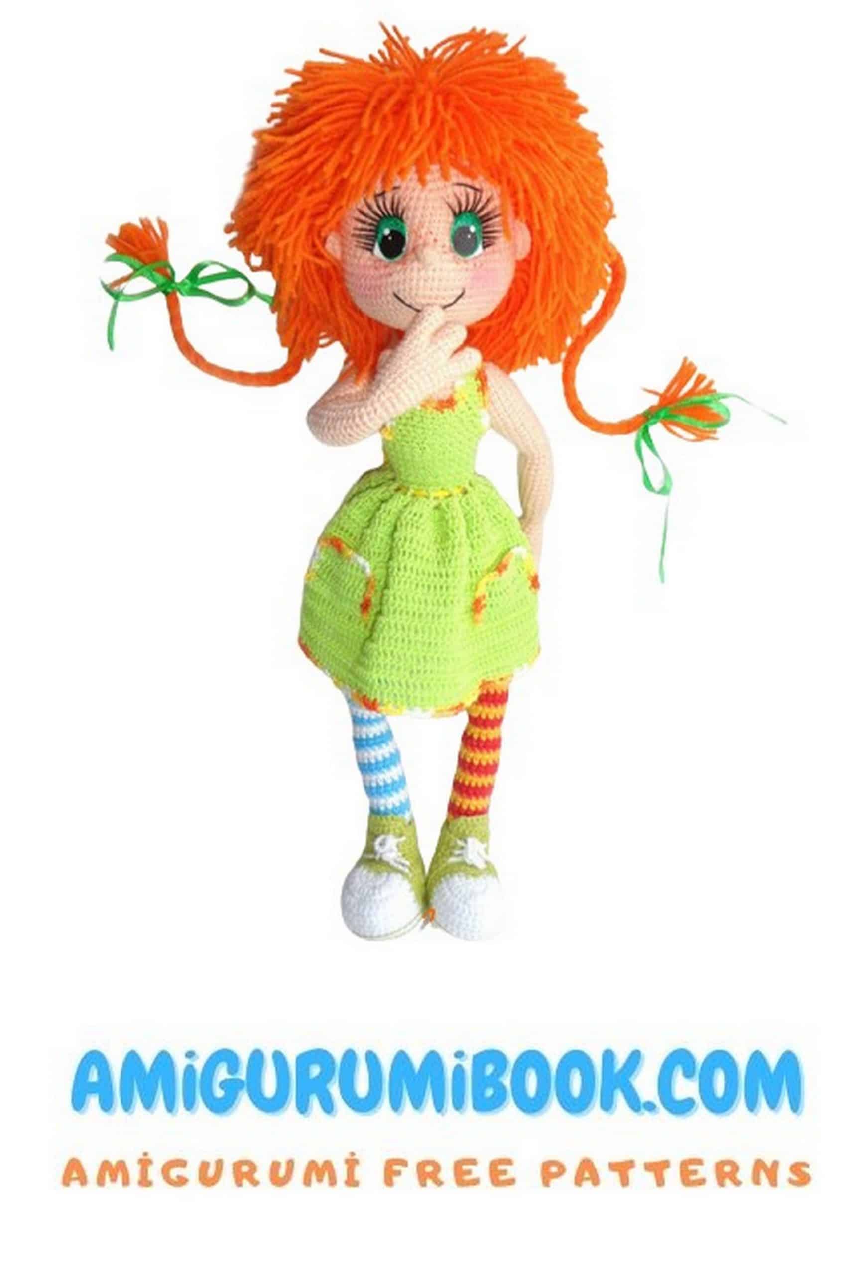 Pippi Doll And Monkey Amigurumi Free Pattern - Free Amigurumi Crochet ...
