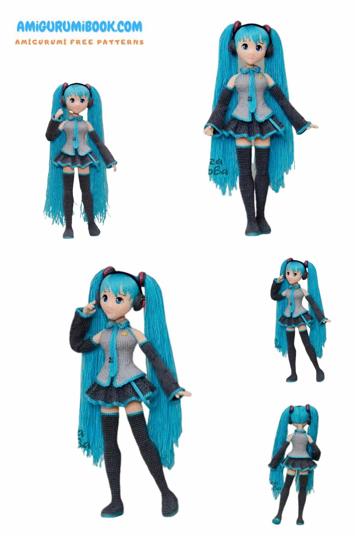 Hatsune Miku Amigurumi Free Pattern - Free Amigurumi Crochet Patterns
