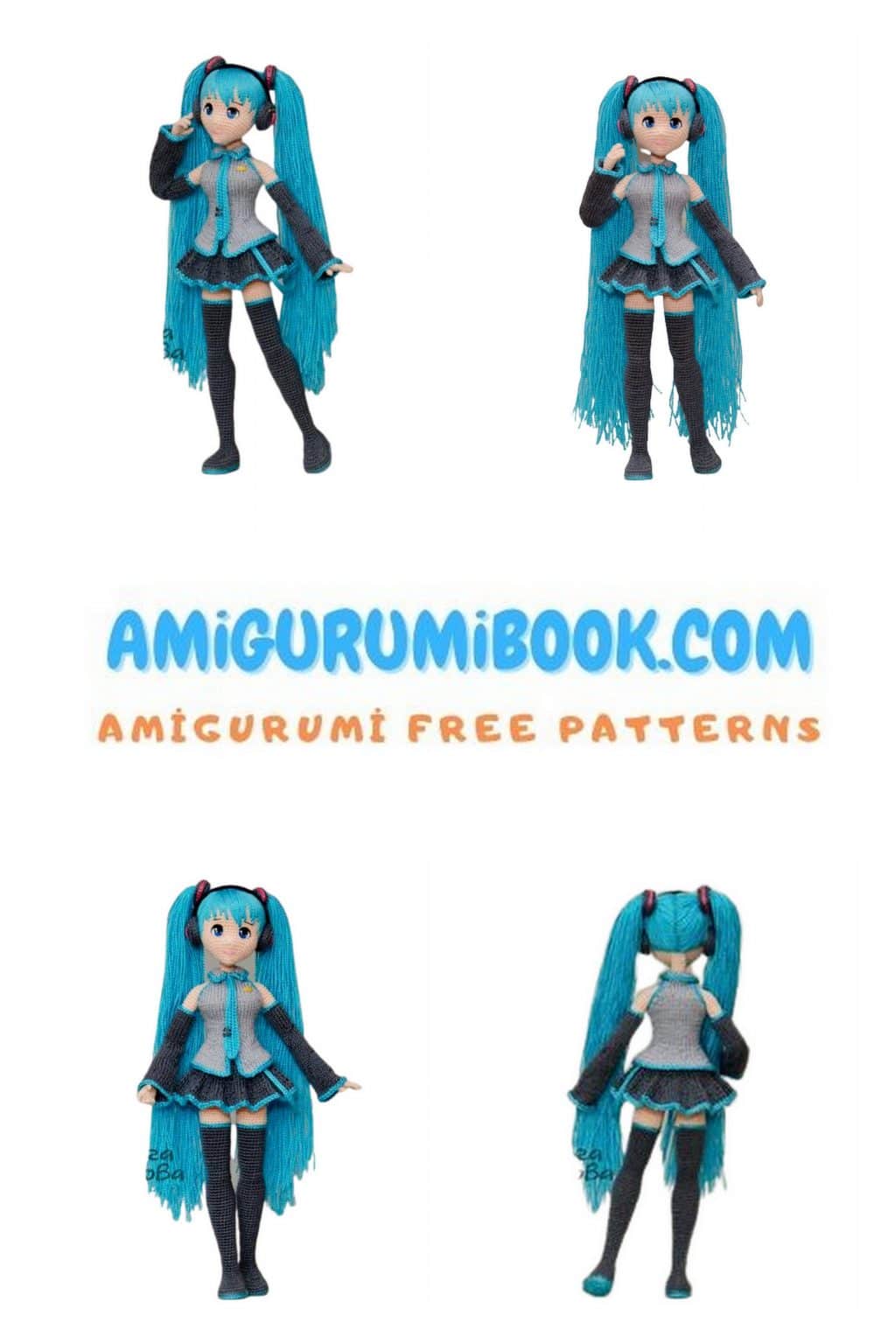 Hatsune Miku Amigurumi Free Pattern - Free Amigurumi Crochet Patterns