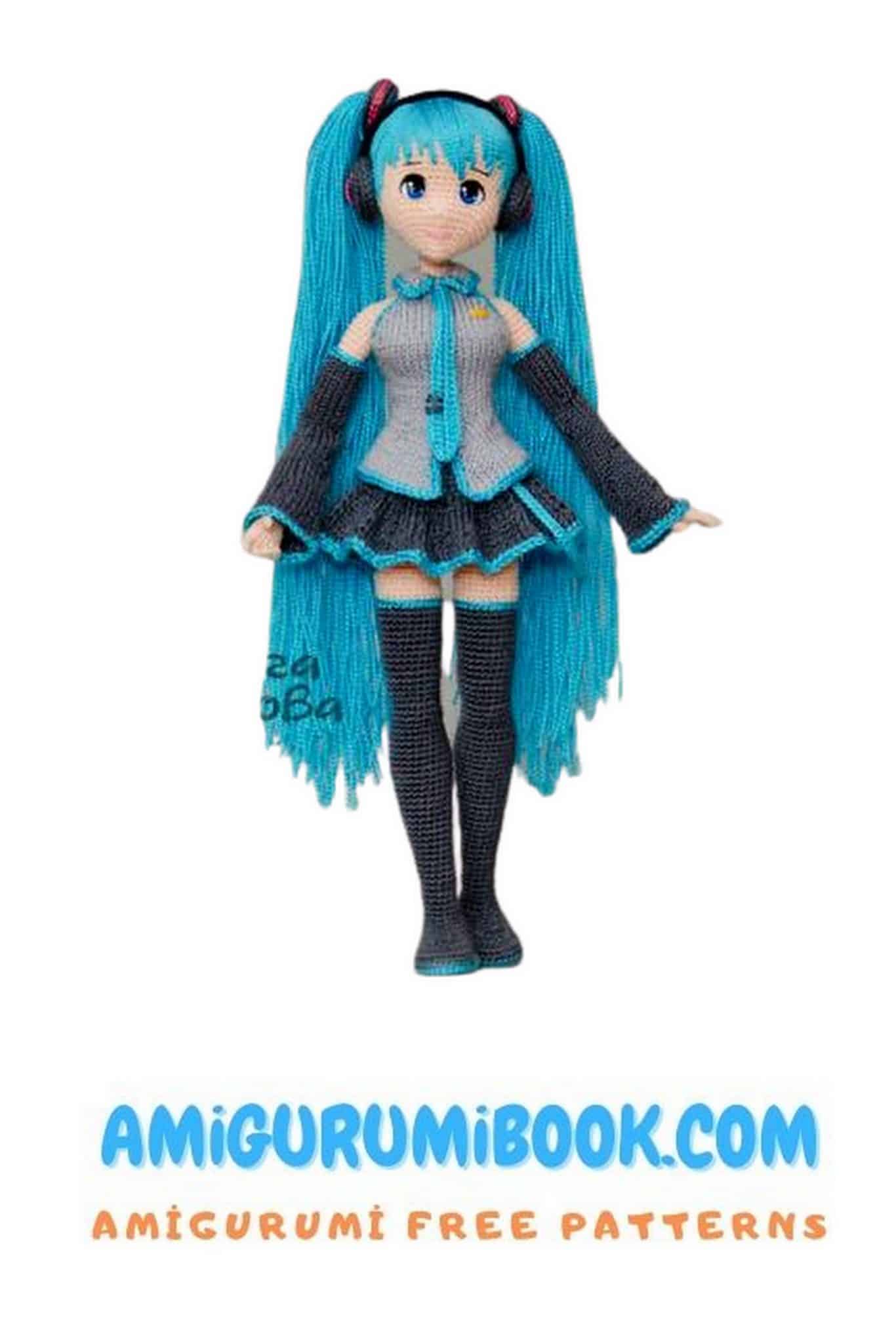 Hatsune Miku Amigurumi Free Pattern - Free Amigurumi Crochet Patterns
