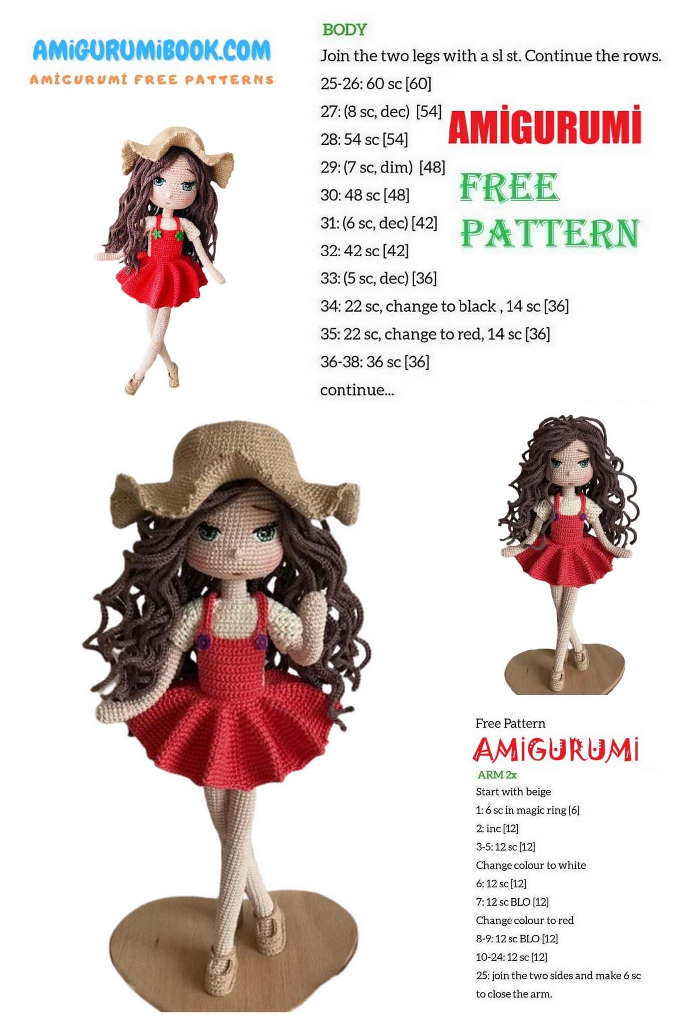 Rima Doll Amigurumi Free Pattern - Free Amigurumi Crochet Patterns