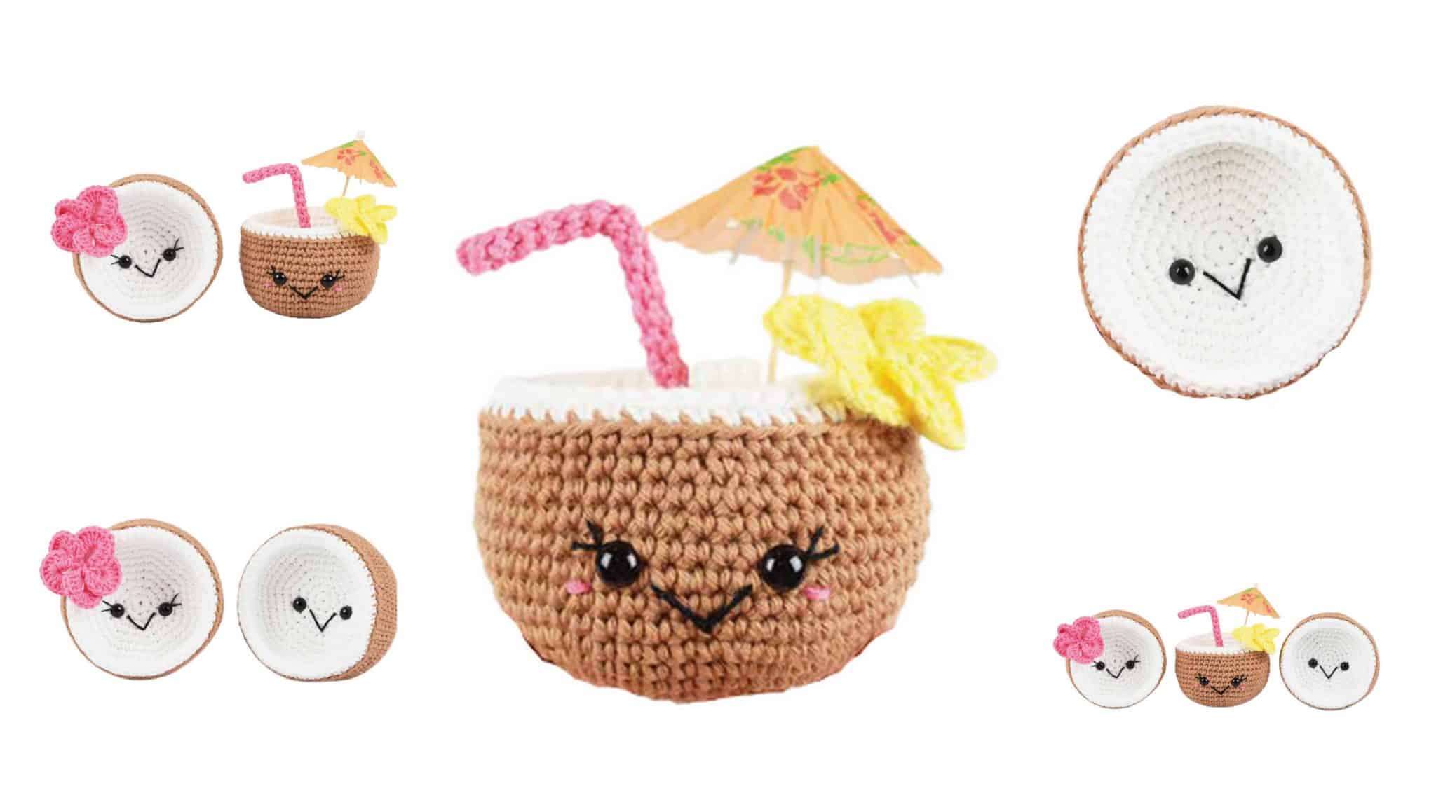 Tropical Coconuts Amigurumi Free Pattern - Free Amigurumi Crochet Patterns