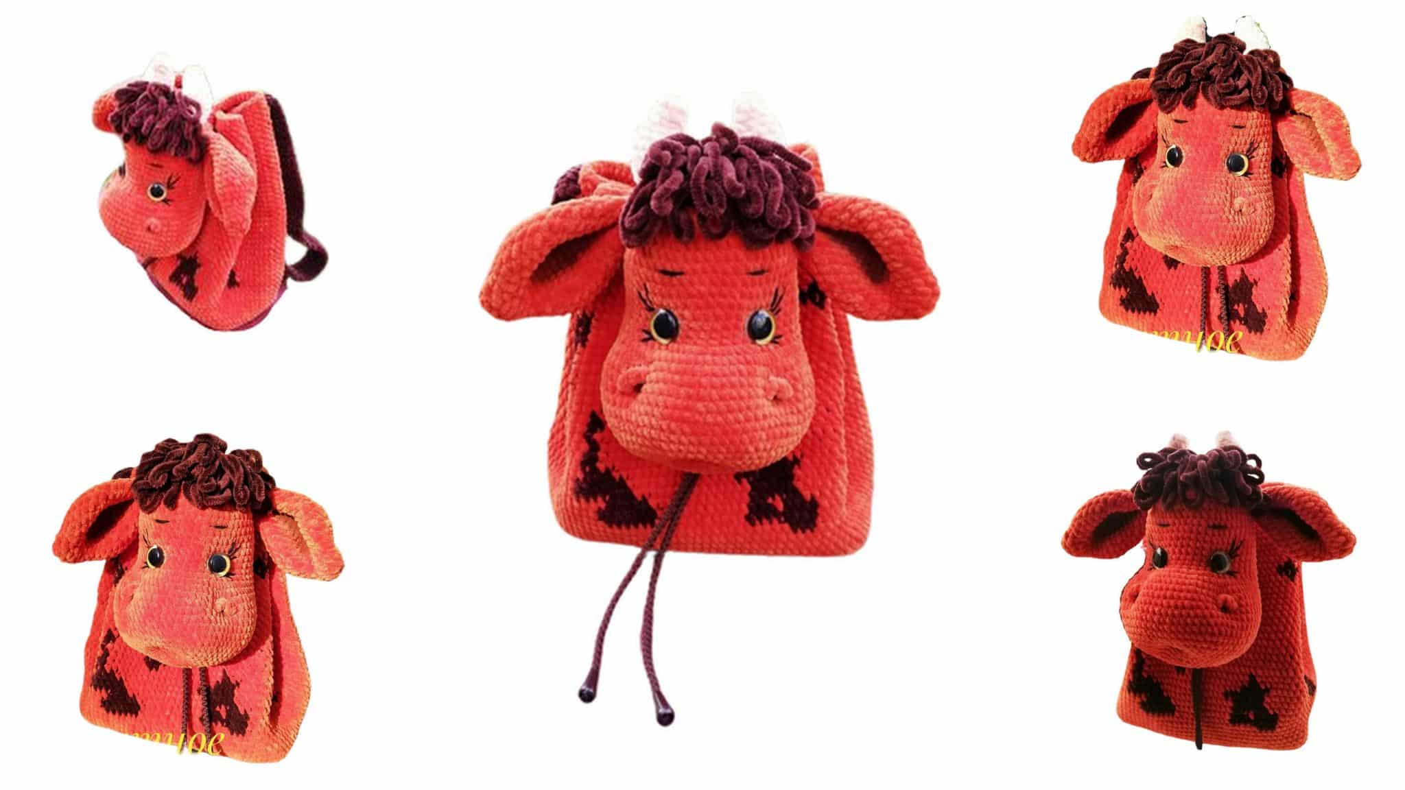 Cow Backpack Amigurumi Free Pattern Amigurumibook