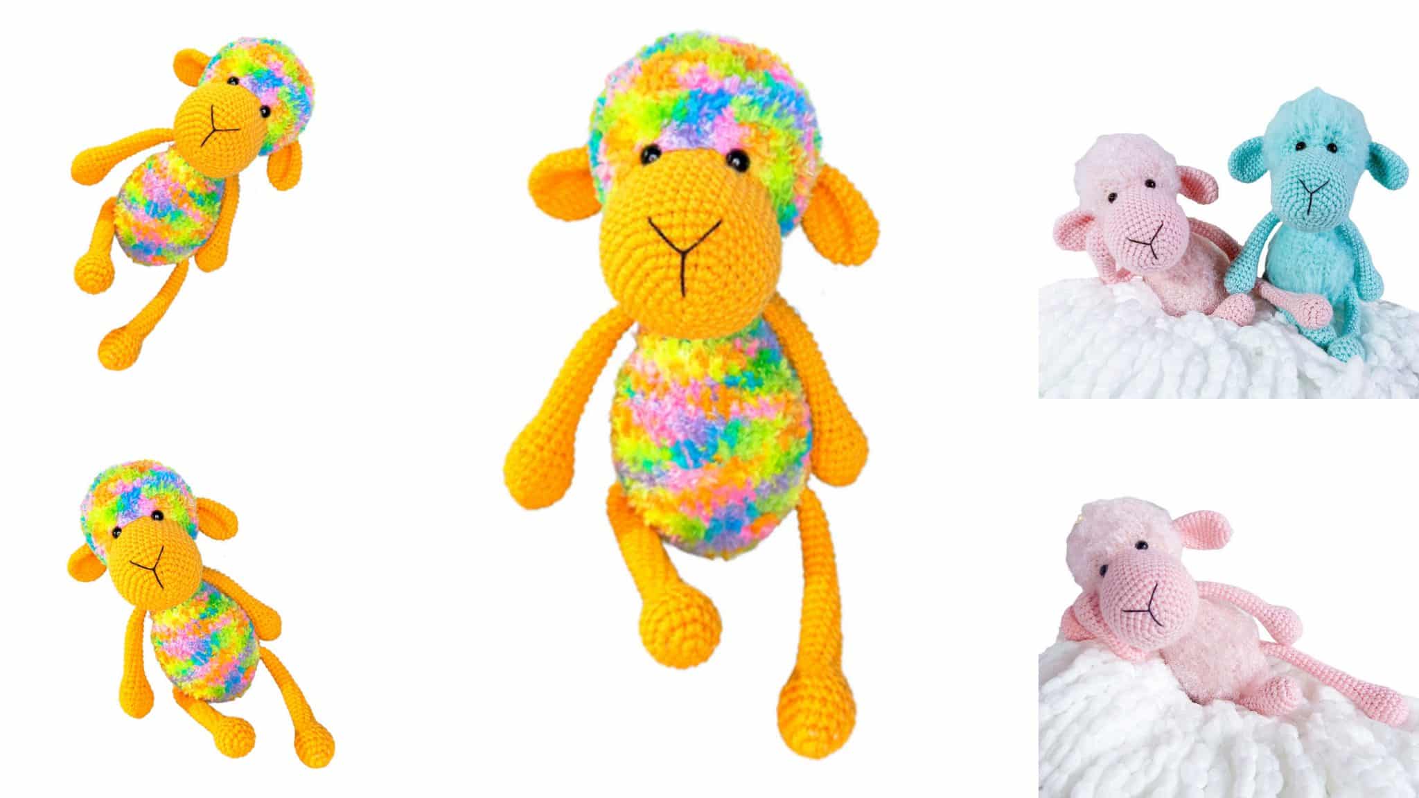 Rainbow Cute Lamb Amigurumi Free Pattern - Free Amigurumi Crochet Patterns