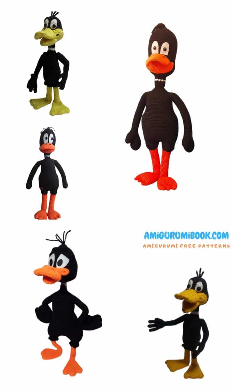 Daffy Duck Amigurumi Free Pattern - Free Amigurumi Crochet Patterns
