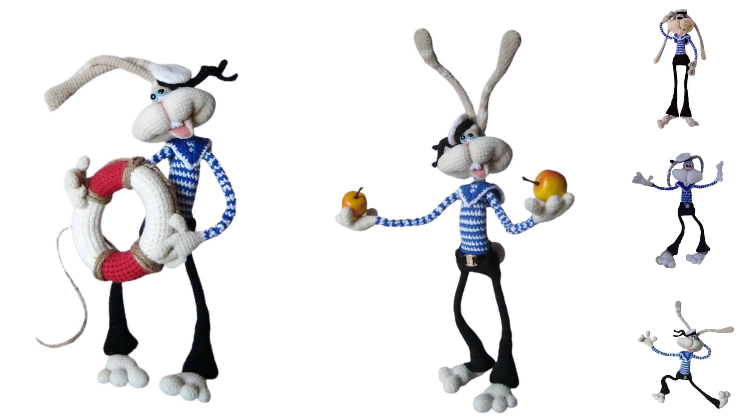 Tiny Sailor Bunny Dude Amigurumi Free Pattern - Free Amigurumi Crochet ...