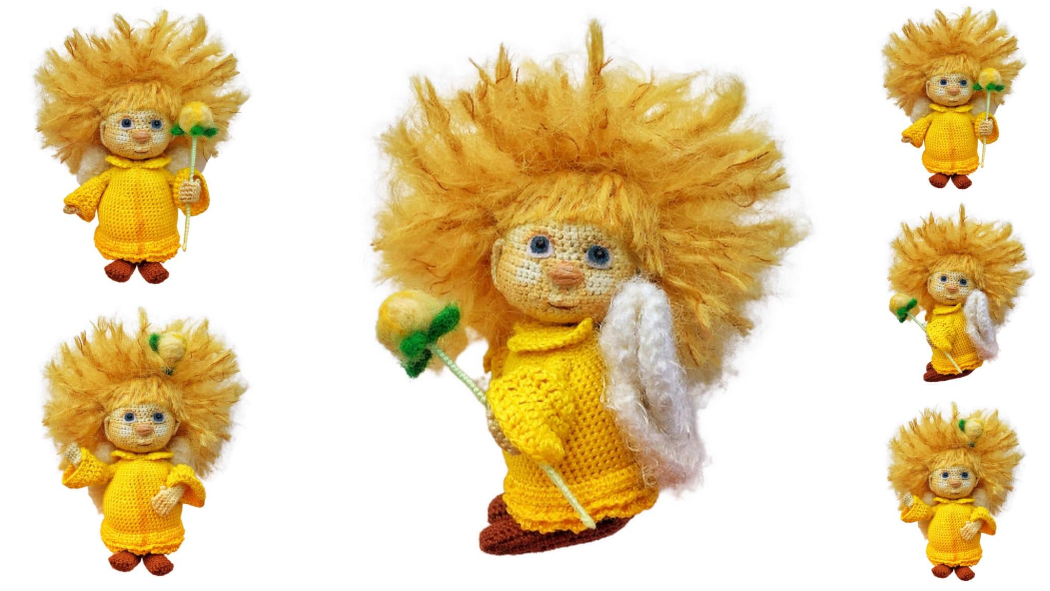 Yellow Angel Amigurumi Free Pattern - Free Amigurumi Crochet Patterns