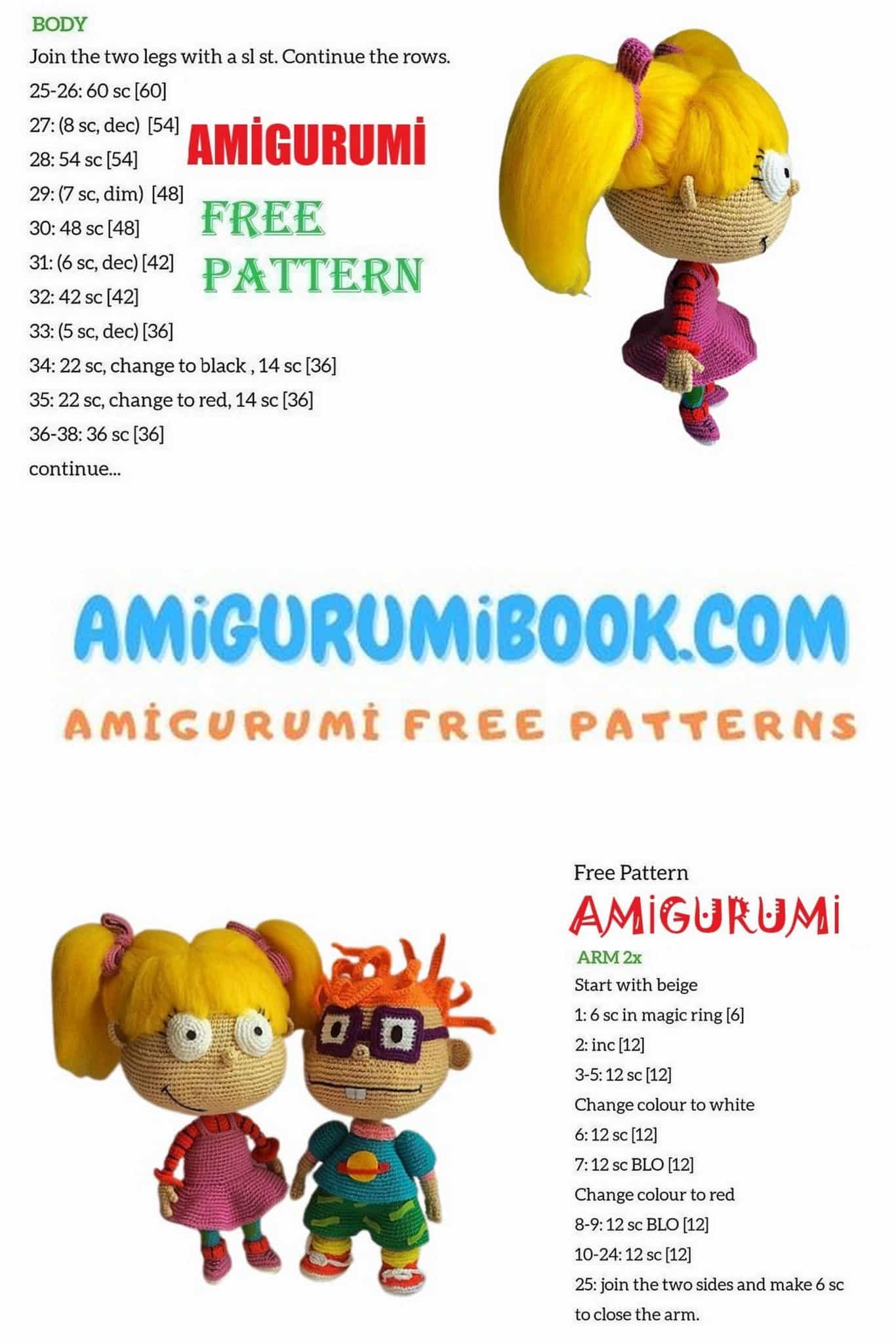 Angelica Doll Amigurumi Free Pattern - Free Amigurumi Crochet Patterns