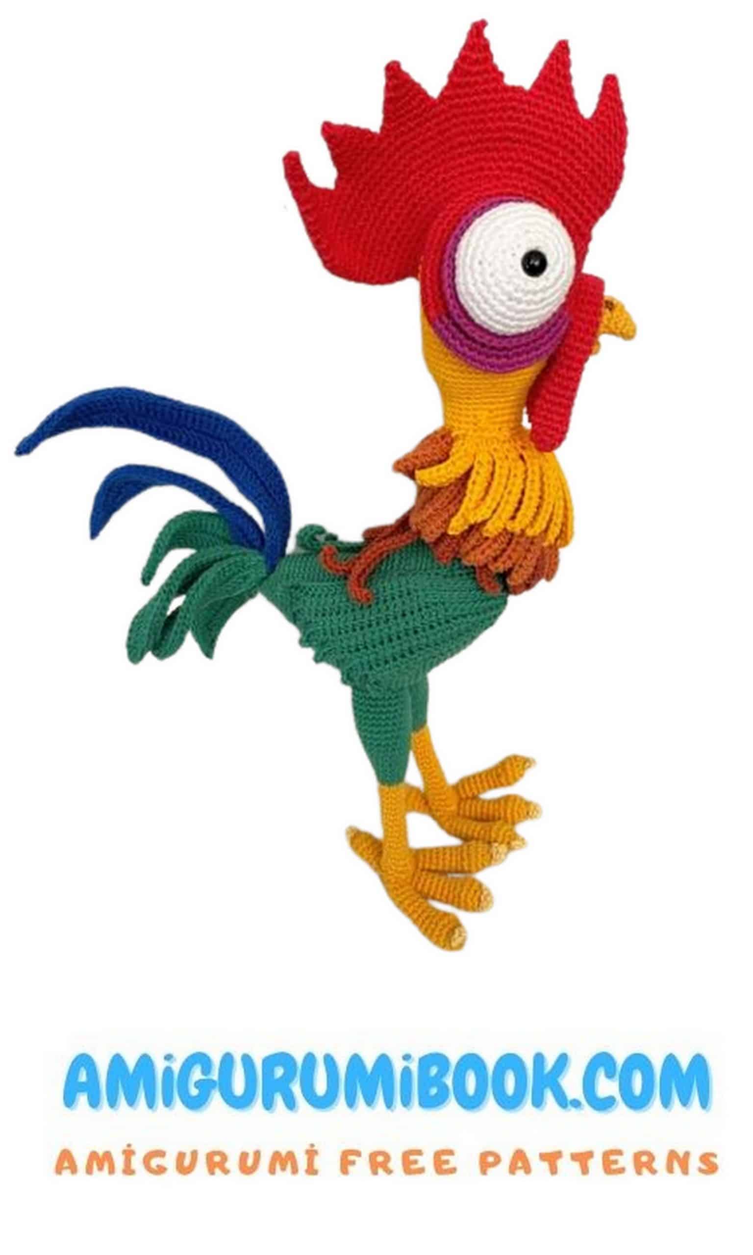 Cute Rooster Hei Hei Amigurumi Free Pattern - Free Amigurumi Crochet ...