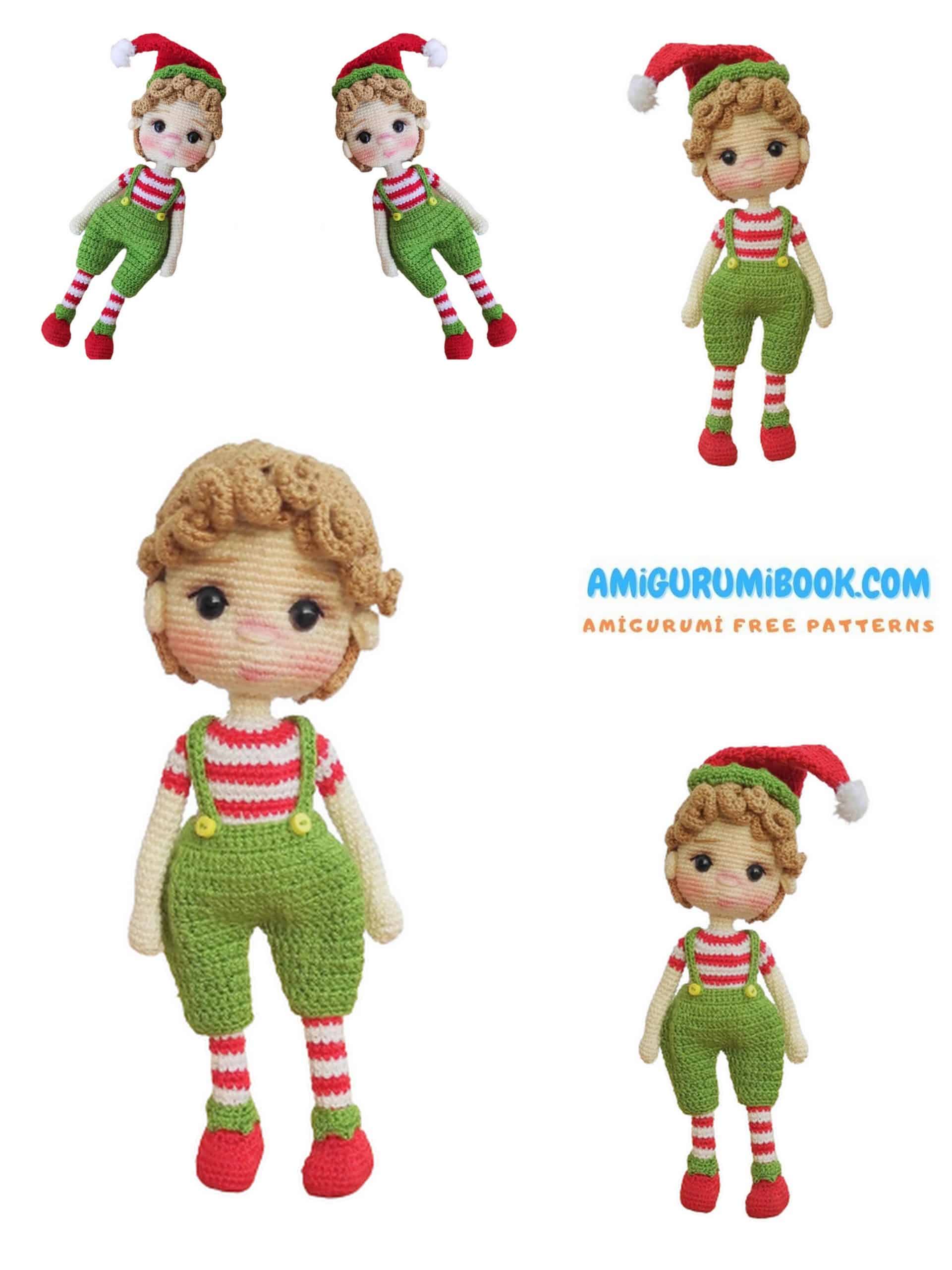 Overalls Christmas Elf Amigurumi Free Pattern - Free Amigurumi Crochet ...
