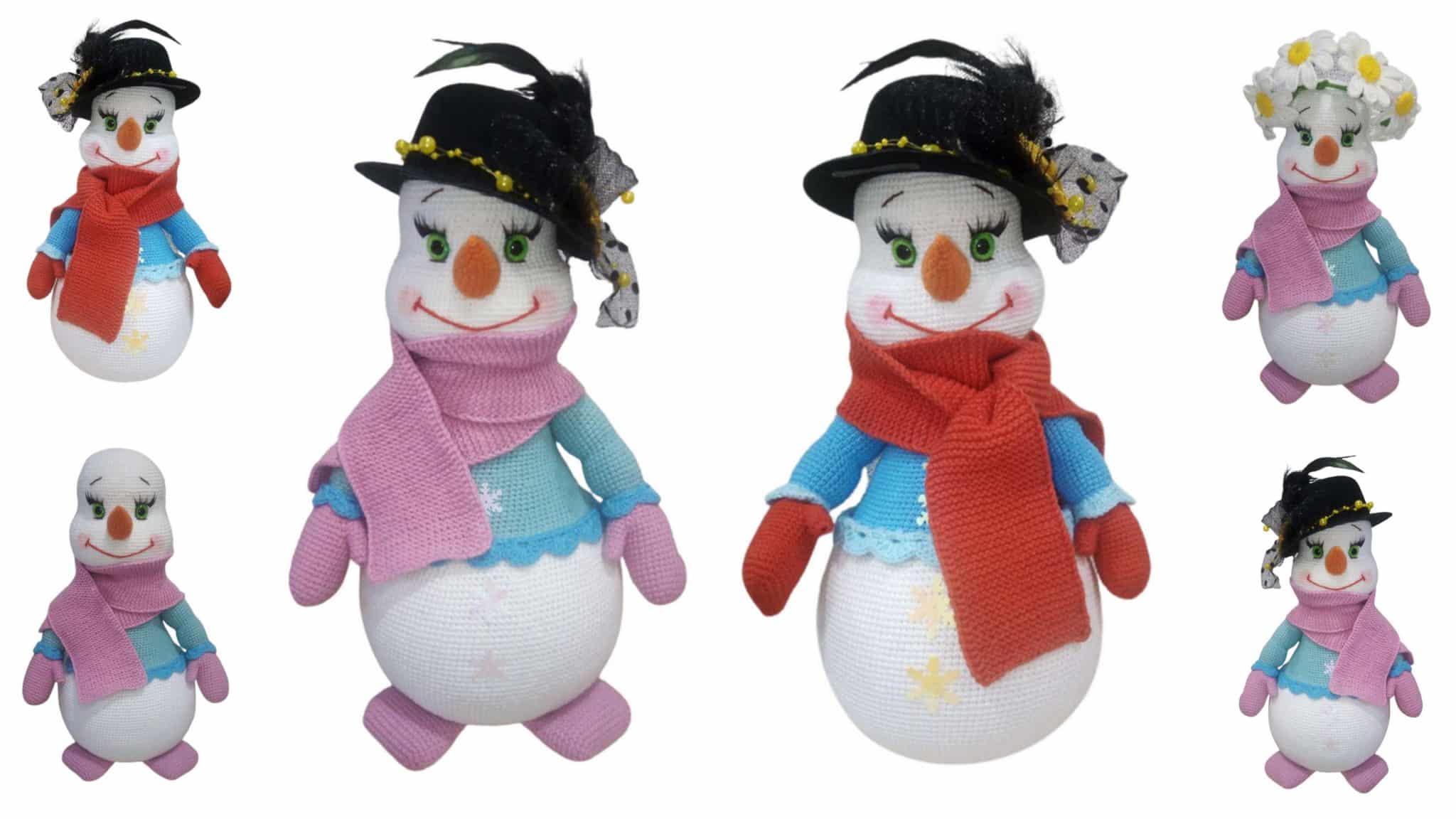 Madame Snowman Amigurumi Free Pattern - Free Amigurumi Crochet Patterns