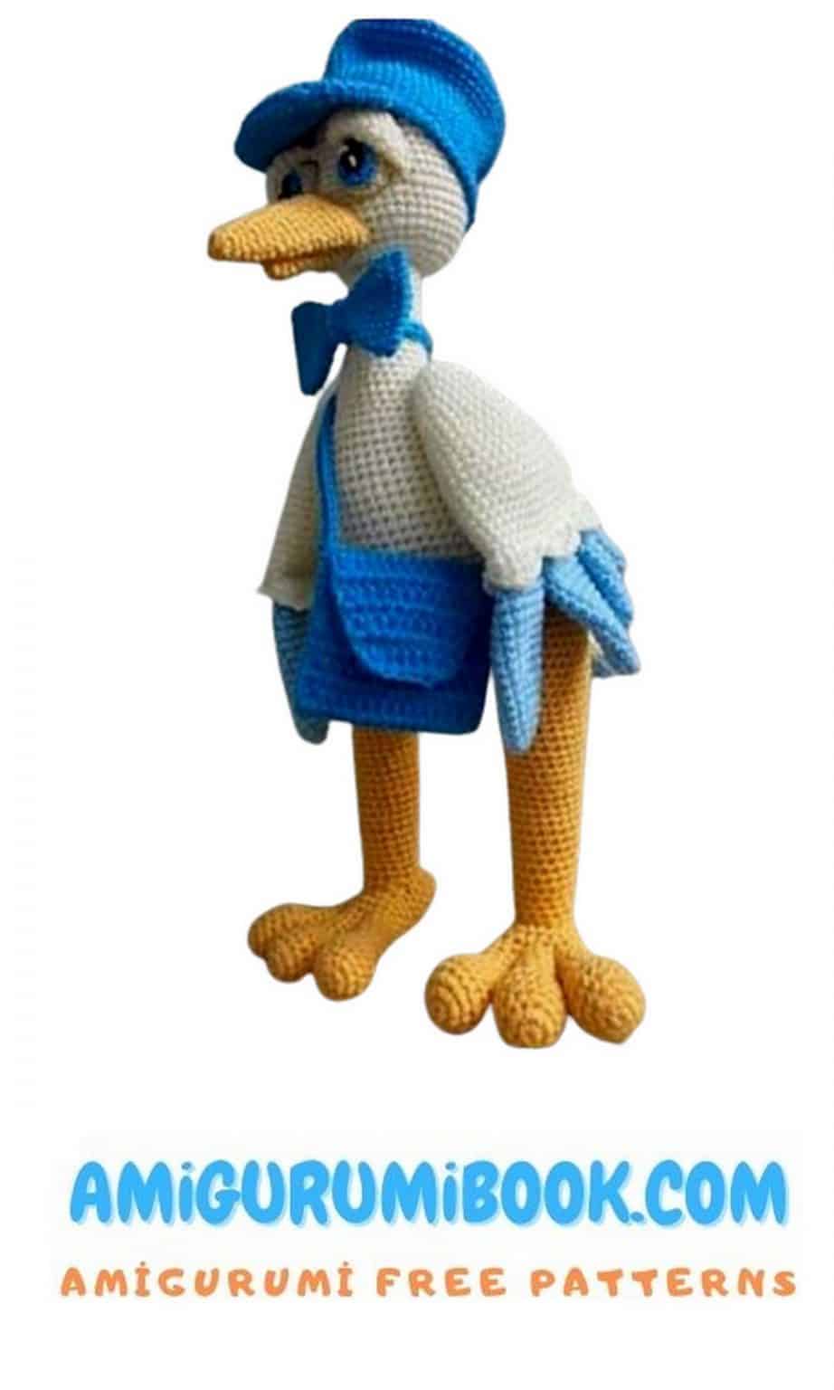 Postman Stork Amigurumi Free Pattern - Free Amigurumi Crochet Patterns