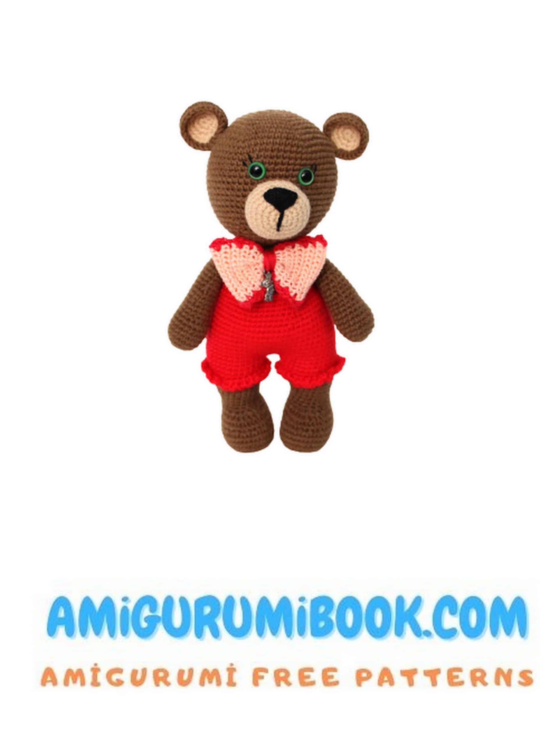 Cute Bow Tie Teddy Bear Amigurumi Free Pattern - Free Amigurumi Crochet ...