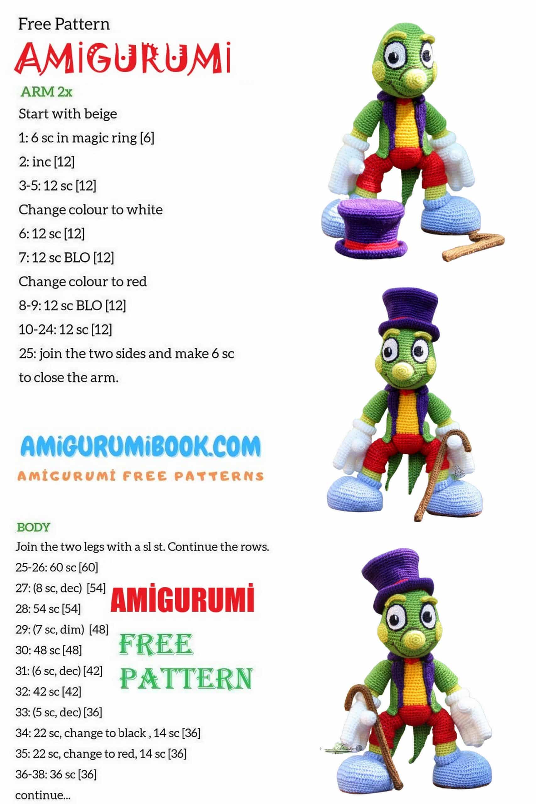 Cicada Amigurumi Free Pattern - Free Amigurumi Crochet Patterns