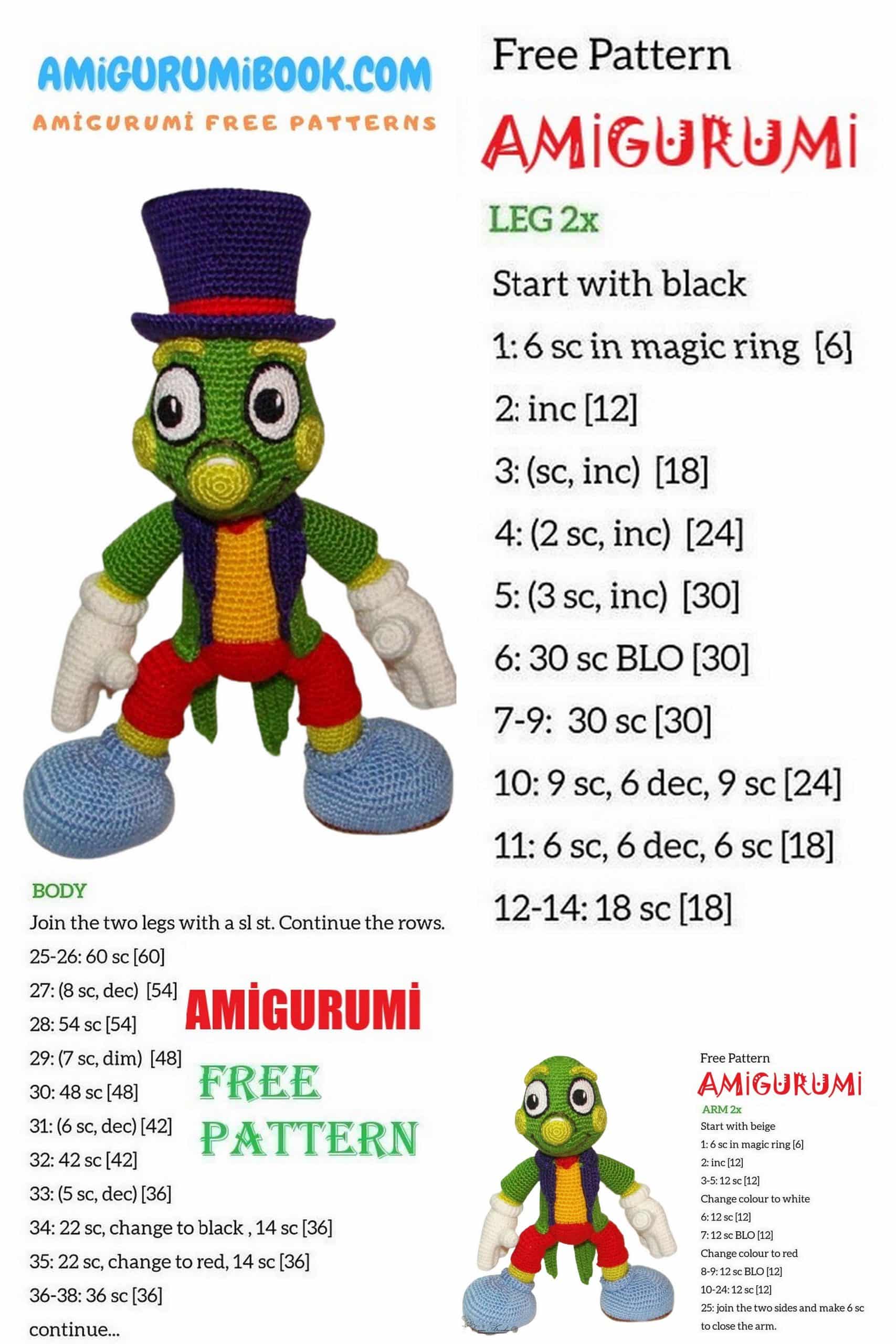 Cicada Amigurumi Free Pattern - Free Amigurumi Crochet Patterns