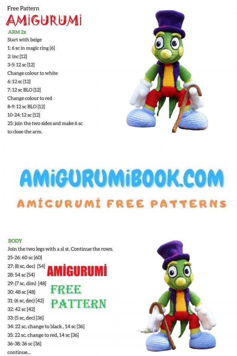 Cicada Amigurumi Free Pattern - Free Amigurumi Crochet Patterns