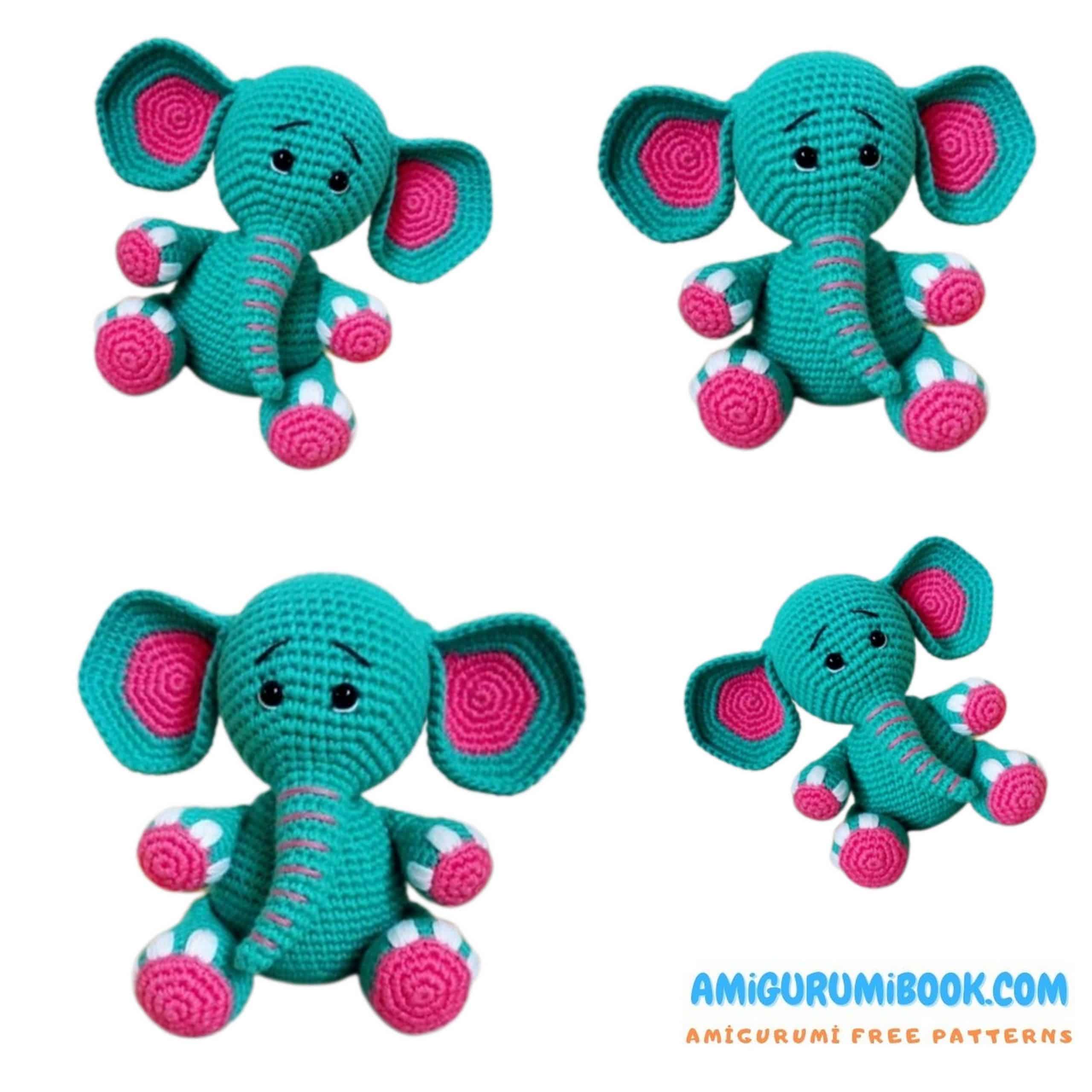 Elephant Melo Amigurumi Free Pattern - Free Amigurumi Crochet Patterns