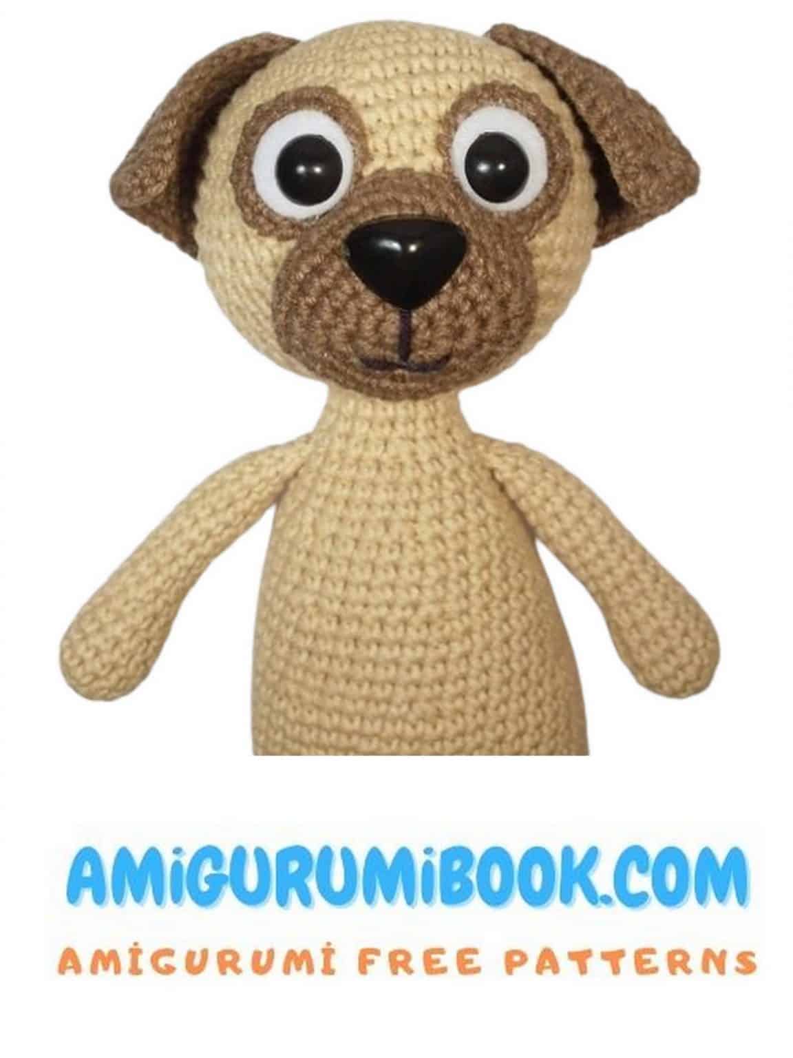 Cute Pug Dog Amigurumi Free Pattern - Free Amigurumi Crochet Patterns