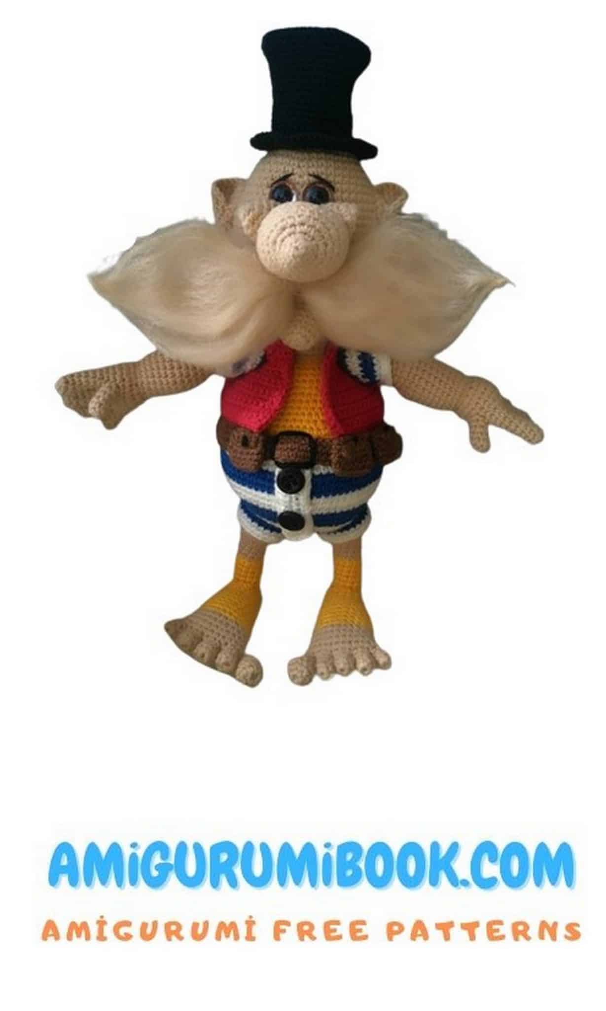 Whiskered Man Barmaley Amigurumi Free Pattern - Free Amigurumi Crochet Patterns