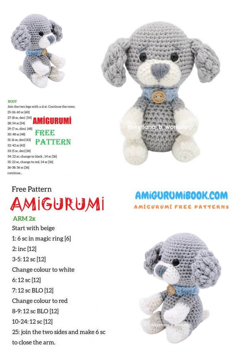 Little Cute Beagle Dog Amigurumi Free Pattern - Free Amigurumi Crochet ...