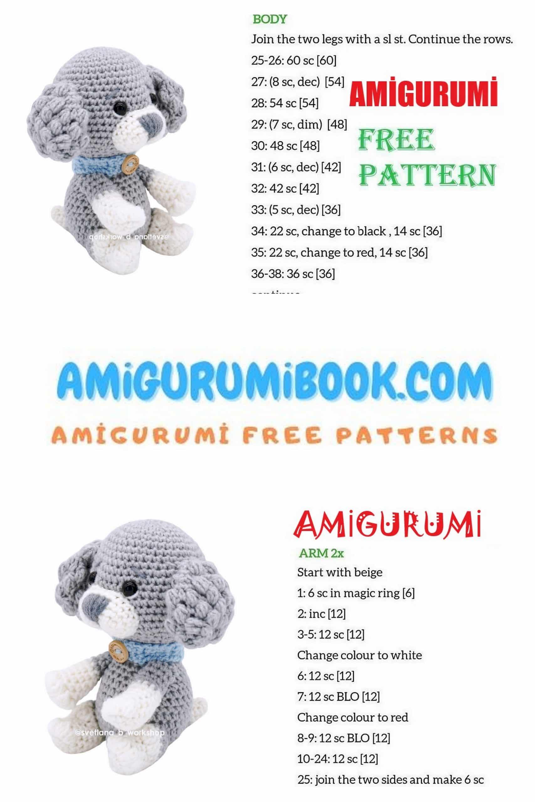 Little Cute Beagle Dog Amigurumi Free Pattern - Free Amigurumi Crochet ...
