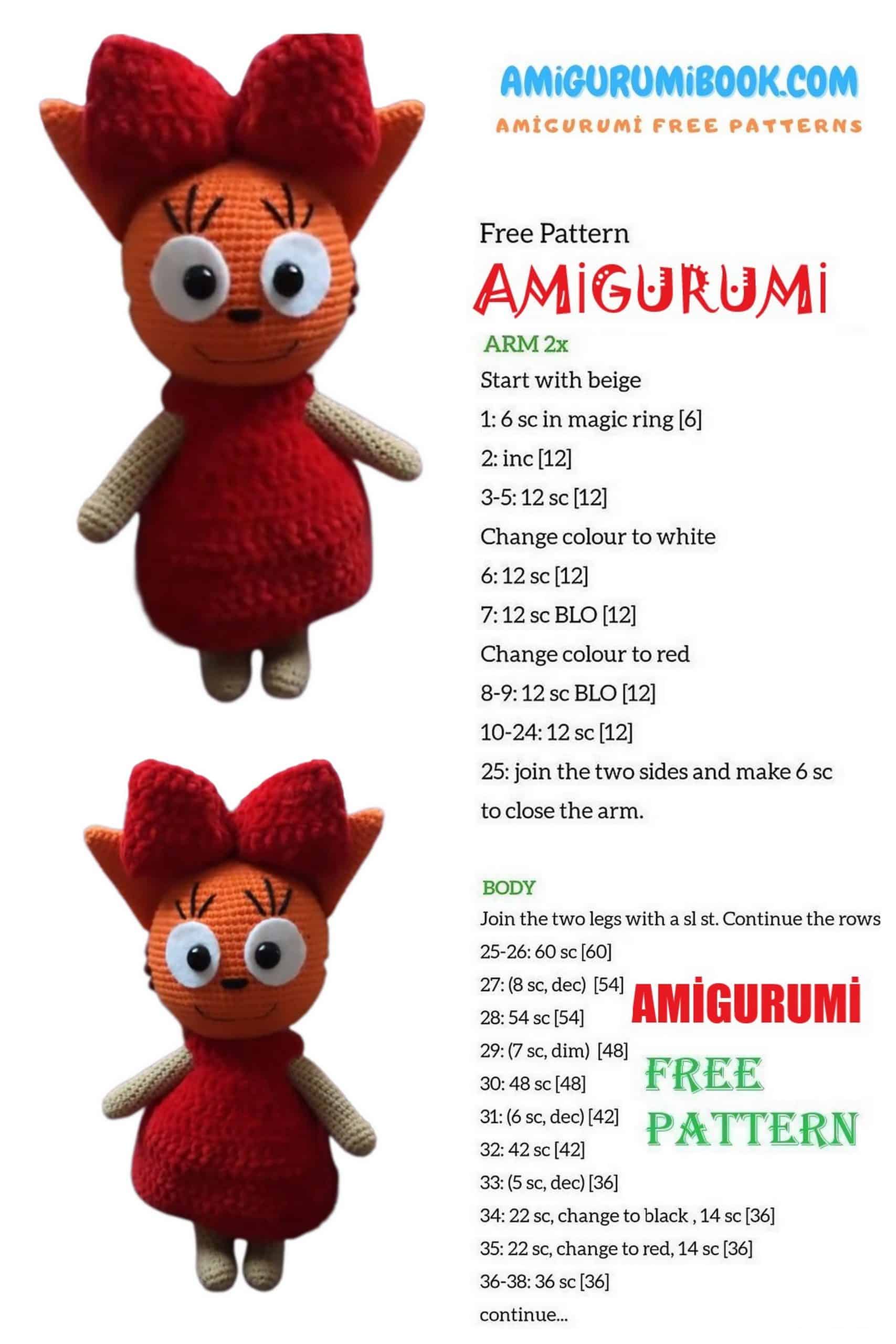 Caramel Cat Amigurumi Free Pattern - Free Amigurumi Crochet Patterns