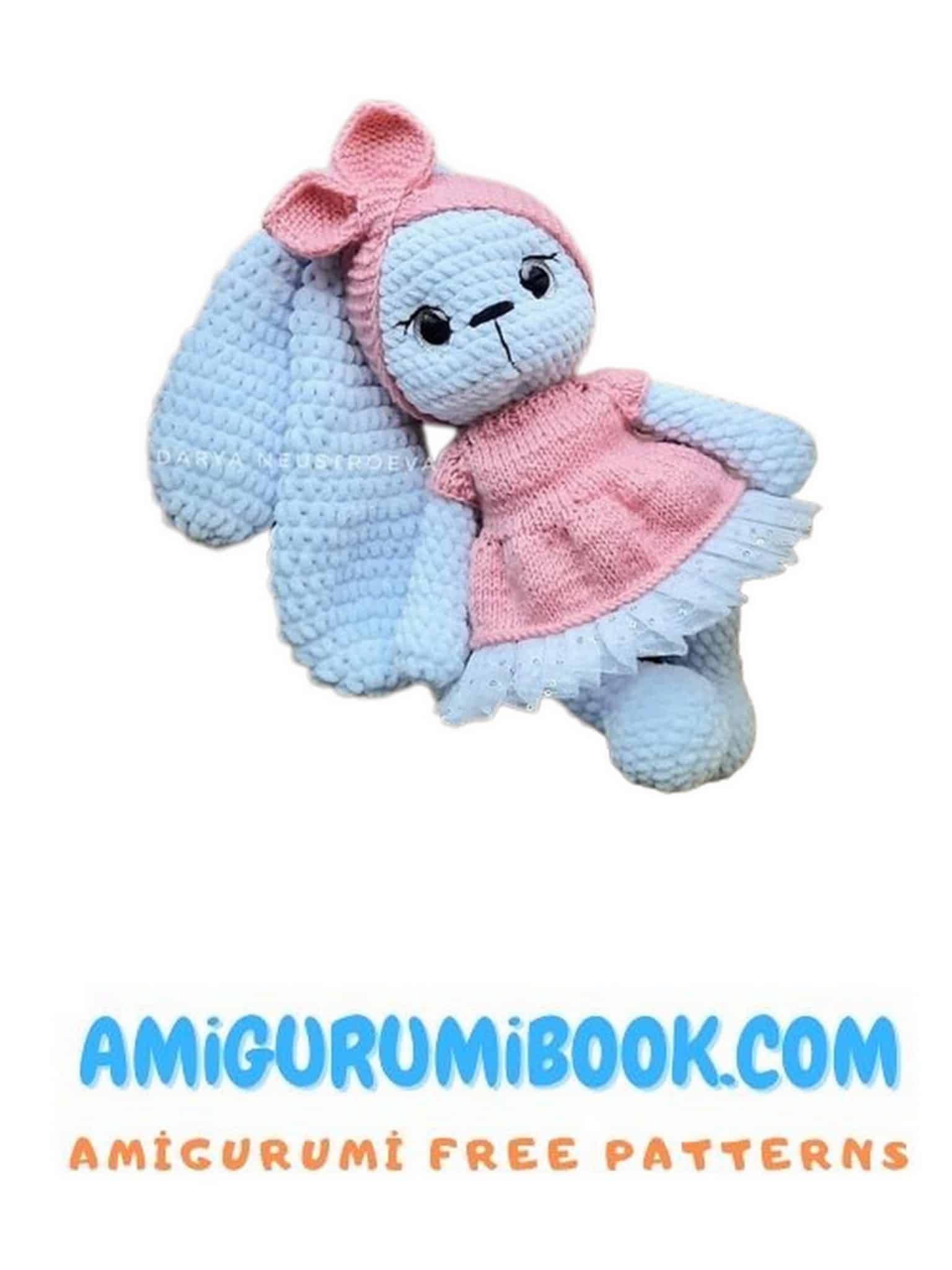 Free Pattern for a Cute Bunny Amigurumi in a Pink Dress - Free ...