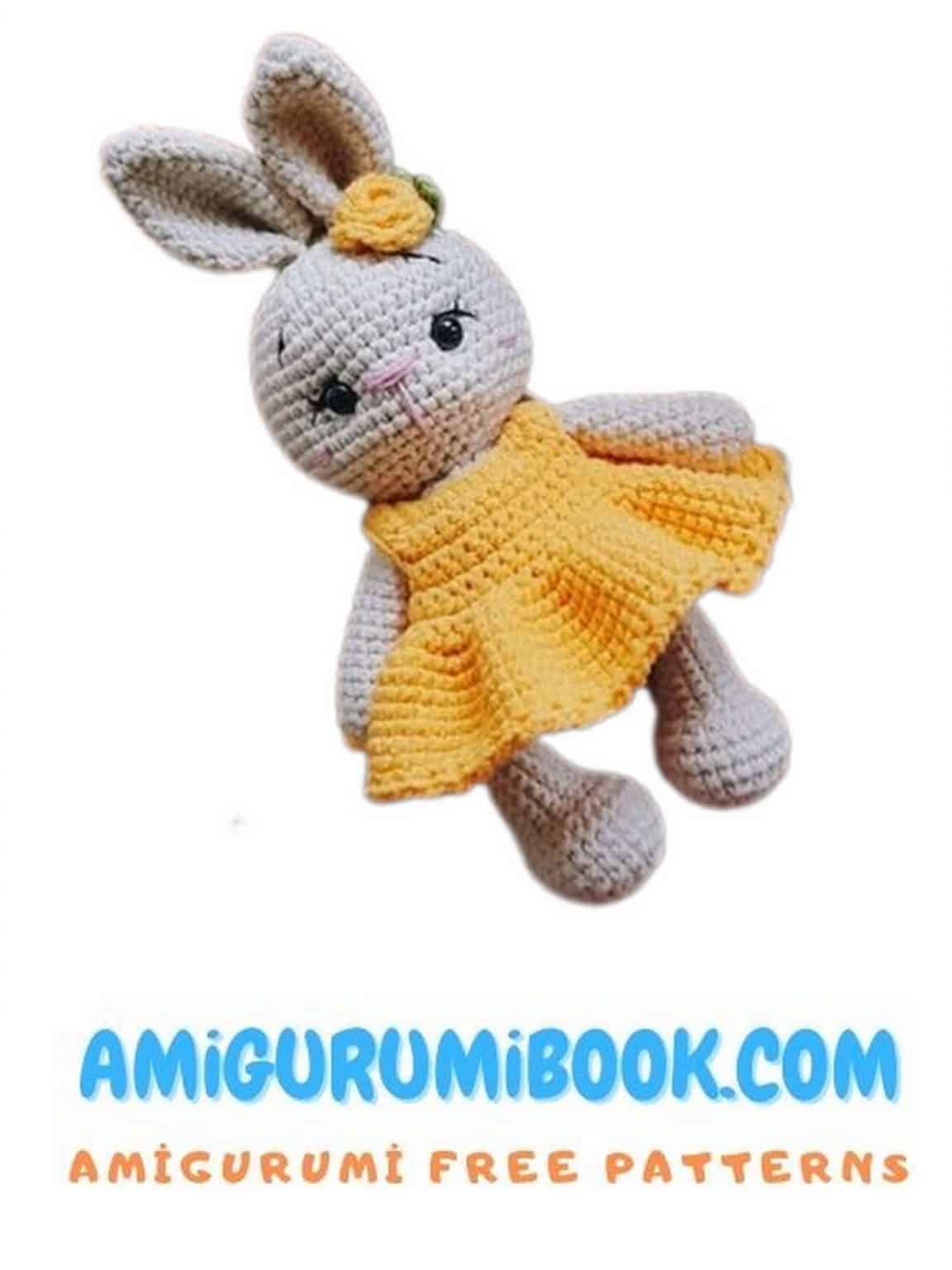 Free Pattern for a Cute Bunny Amigurumi in a Pink Dress - Free ...