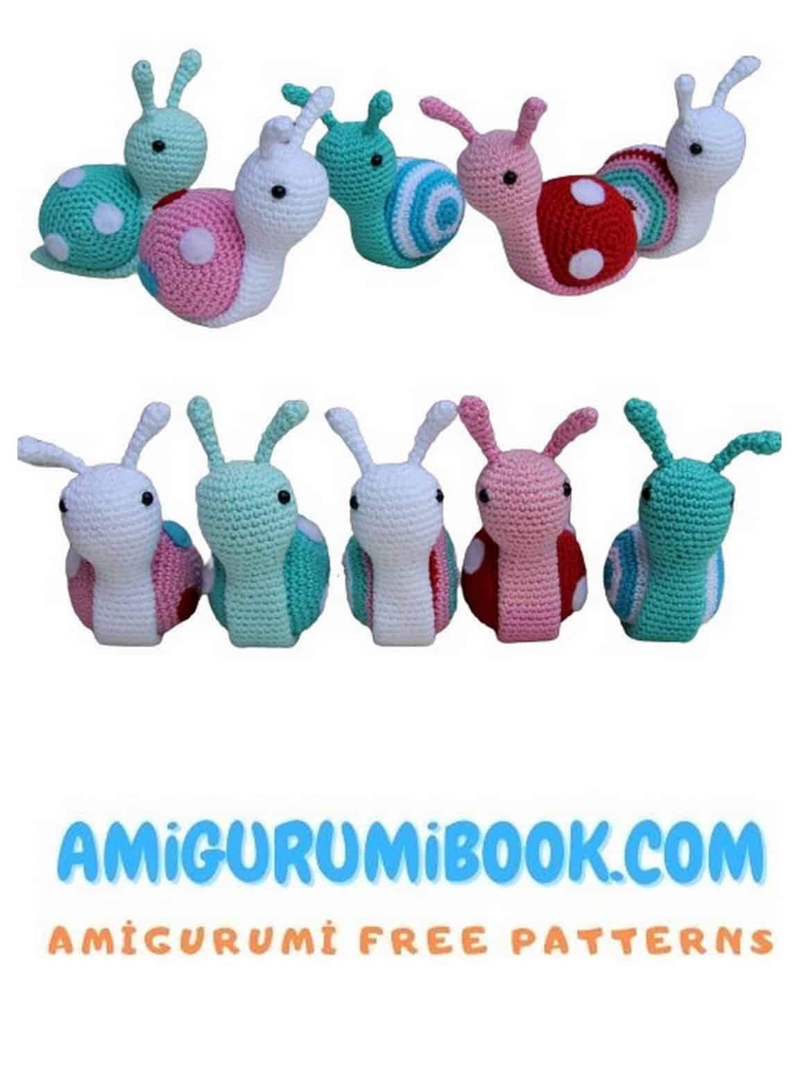 Cute Snail Amigurumi Free Pattern | Crochet Snail DIY Tutorial - Free ...