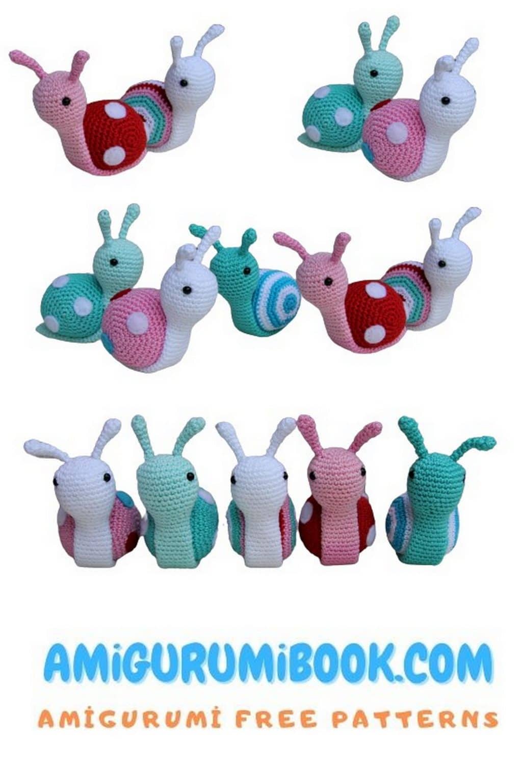 Cute Snail Amigurumi Free Pattern | Crochet Snail DIY Tutorial - Free ...