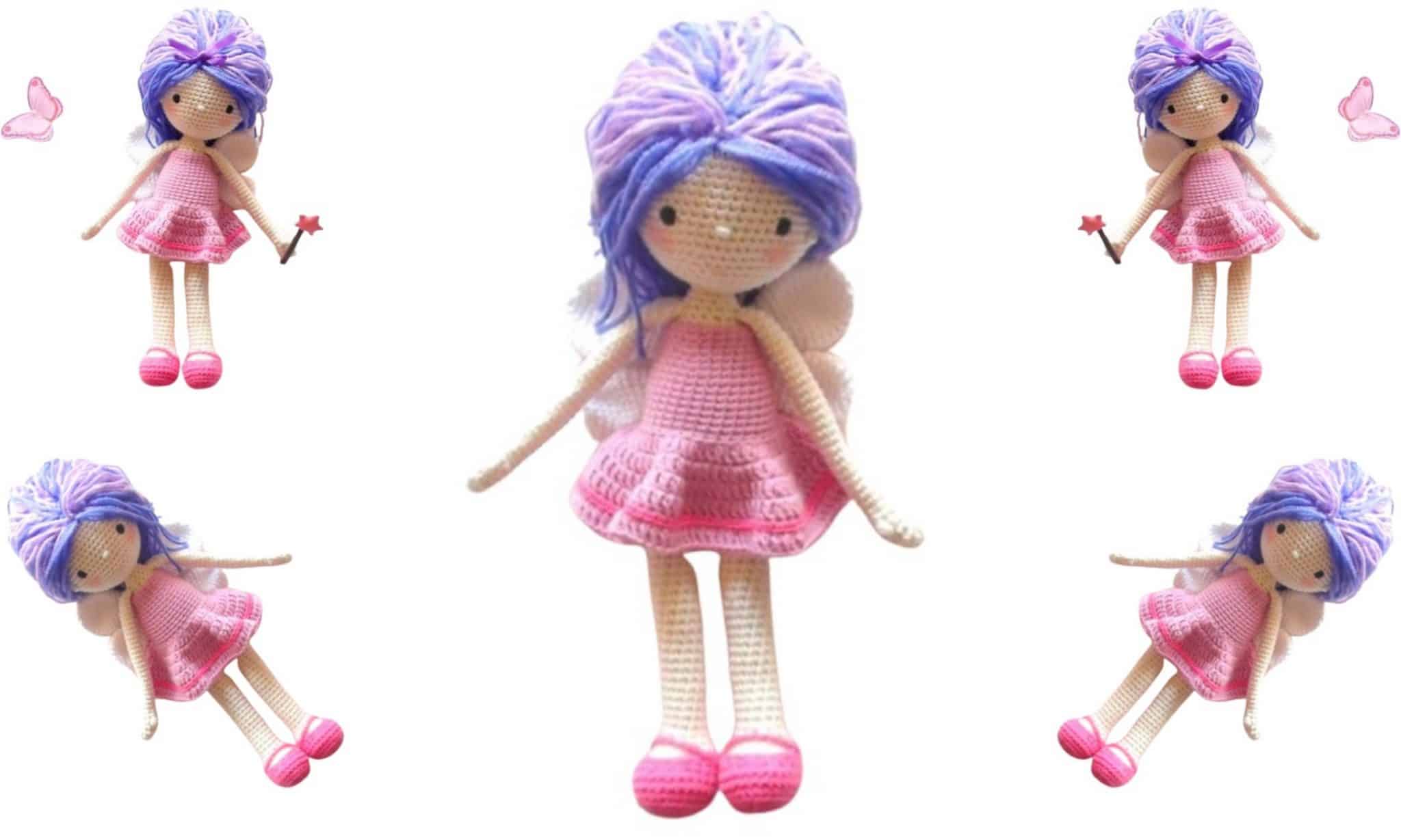 Free Fairy Doll Amigurumi Pattern - DIY Crochet Fairy Doll - Free ...