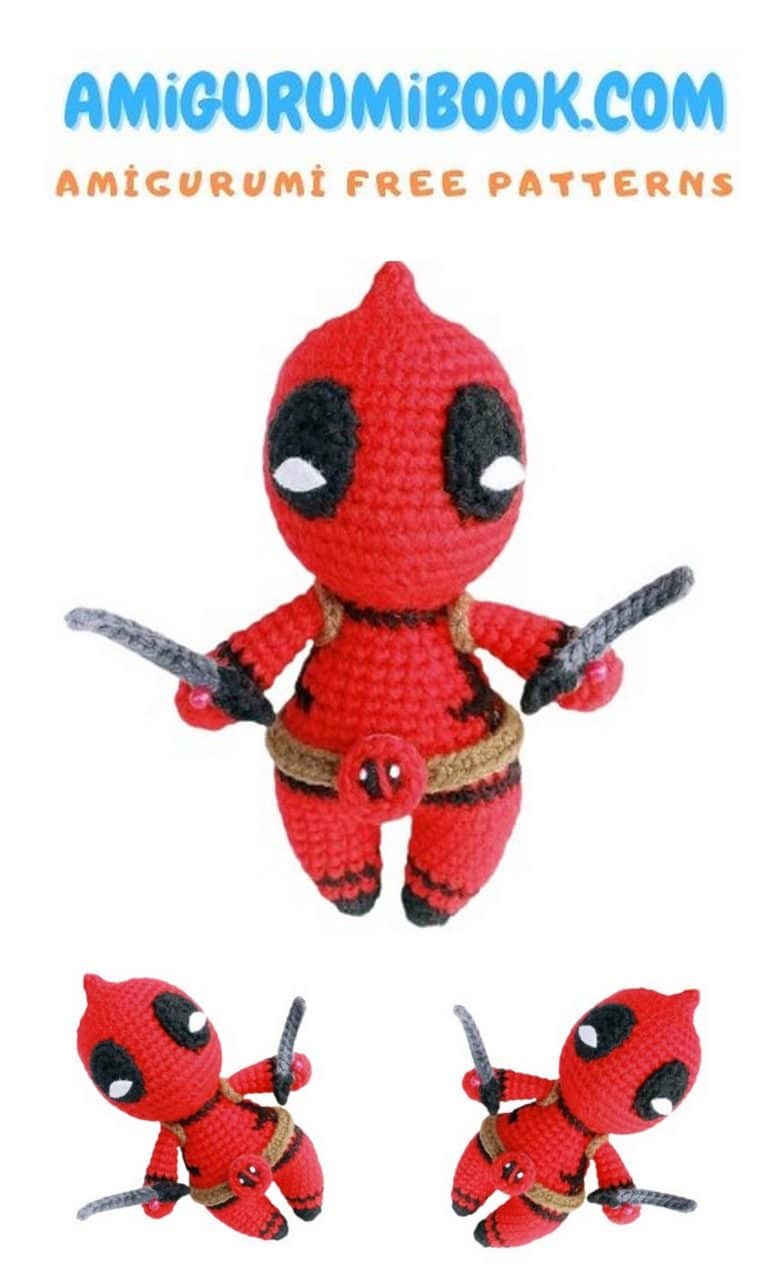 Deadpool Amigurumi Free Pattern - Free Amigurumi Crochet Patterns