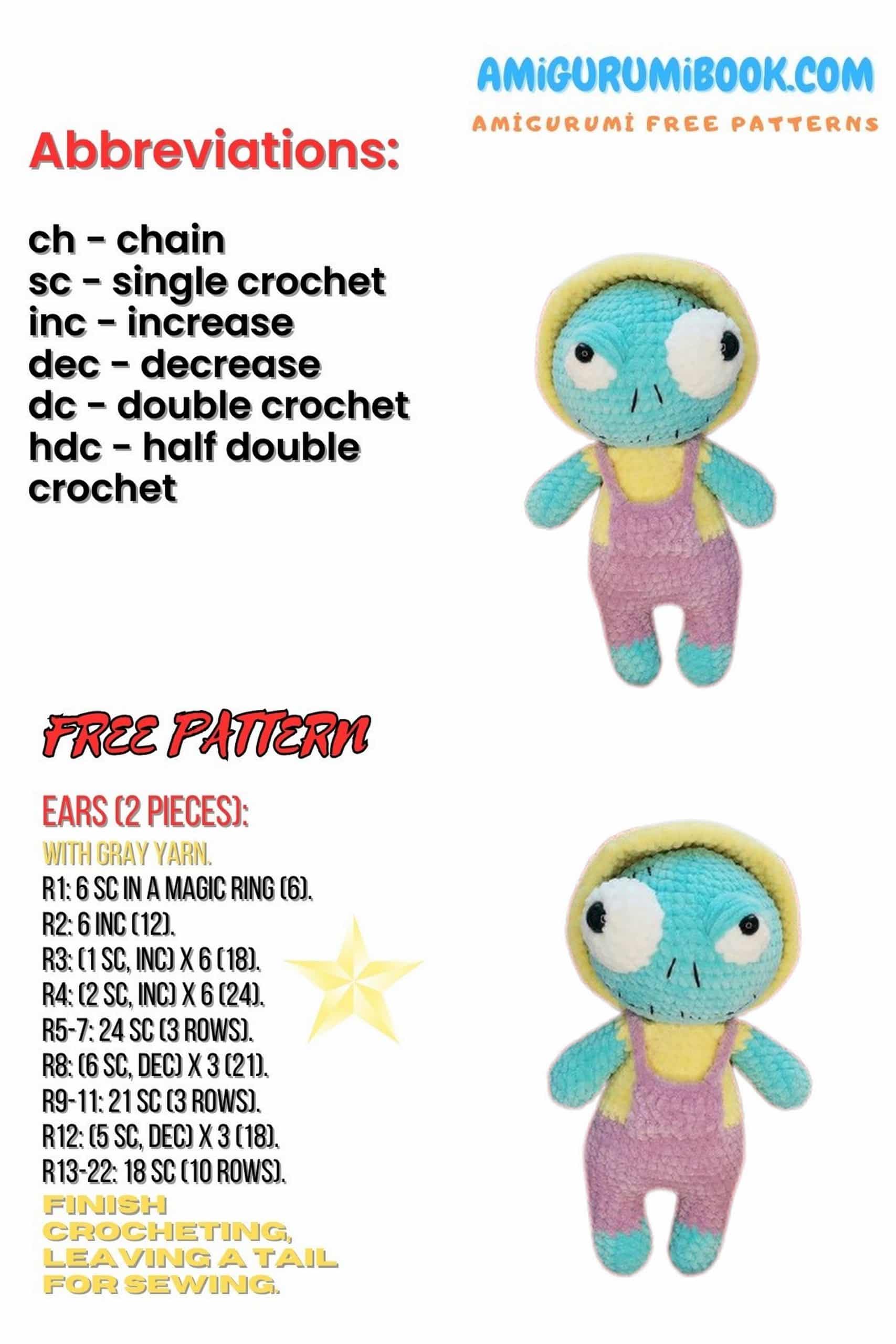 Halloween Zombie Amigurumi Free Pattern - Free Amigurumi Crochet Patterns