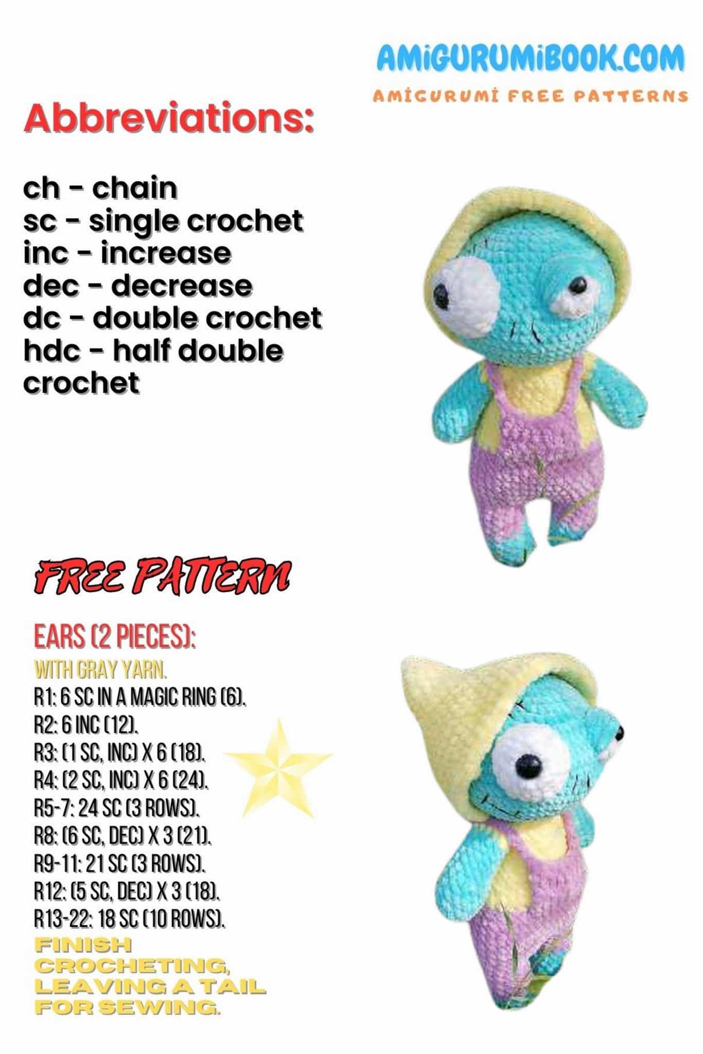 Halloween Zombie Amigurumi Free Pattern - Free Amigurumi Crochet Patterns