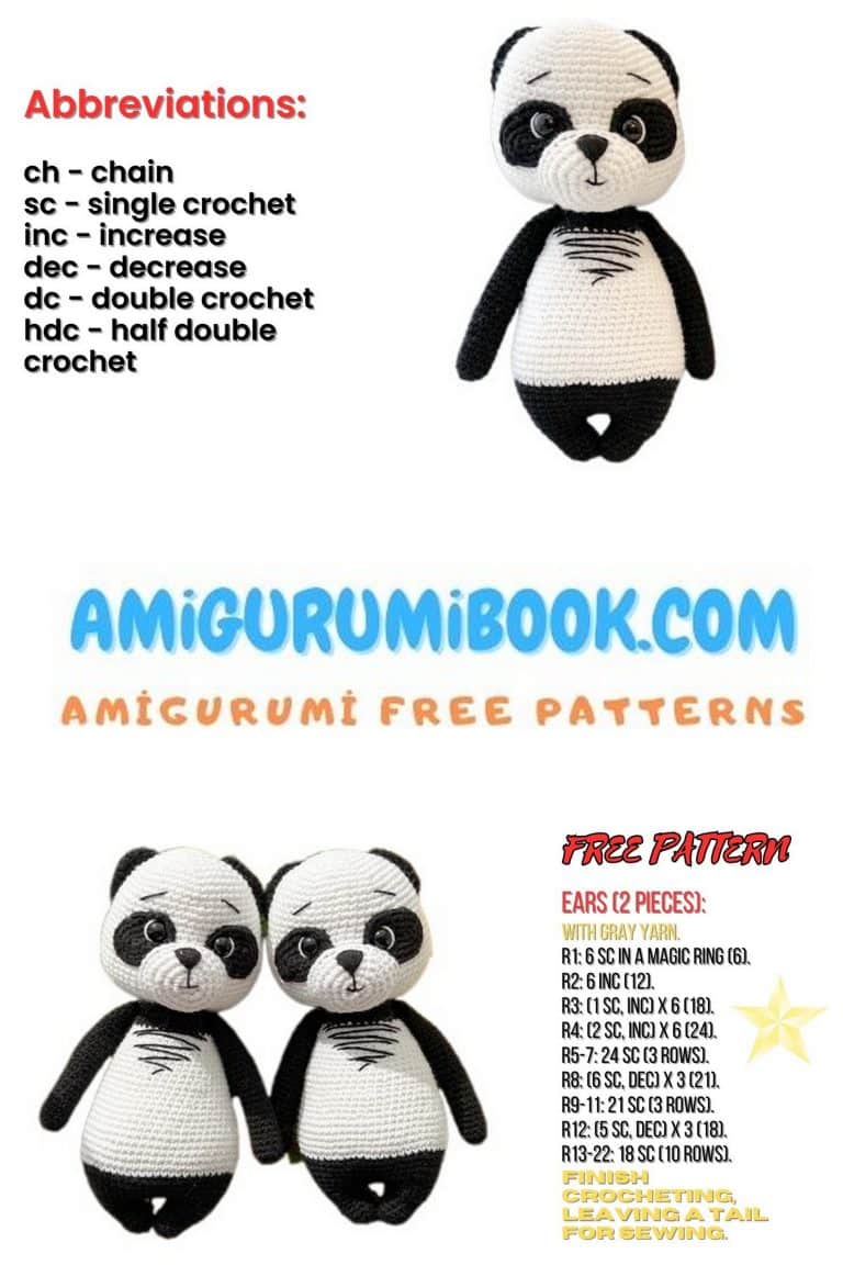 Free Mini Panda Amigurumi Pattern – A Fun and Easy Crochet Project ...