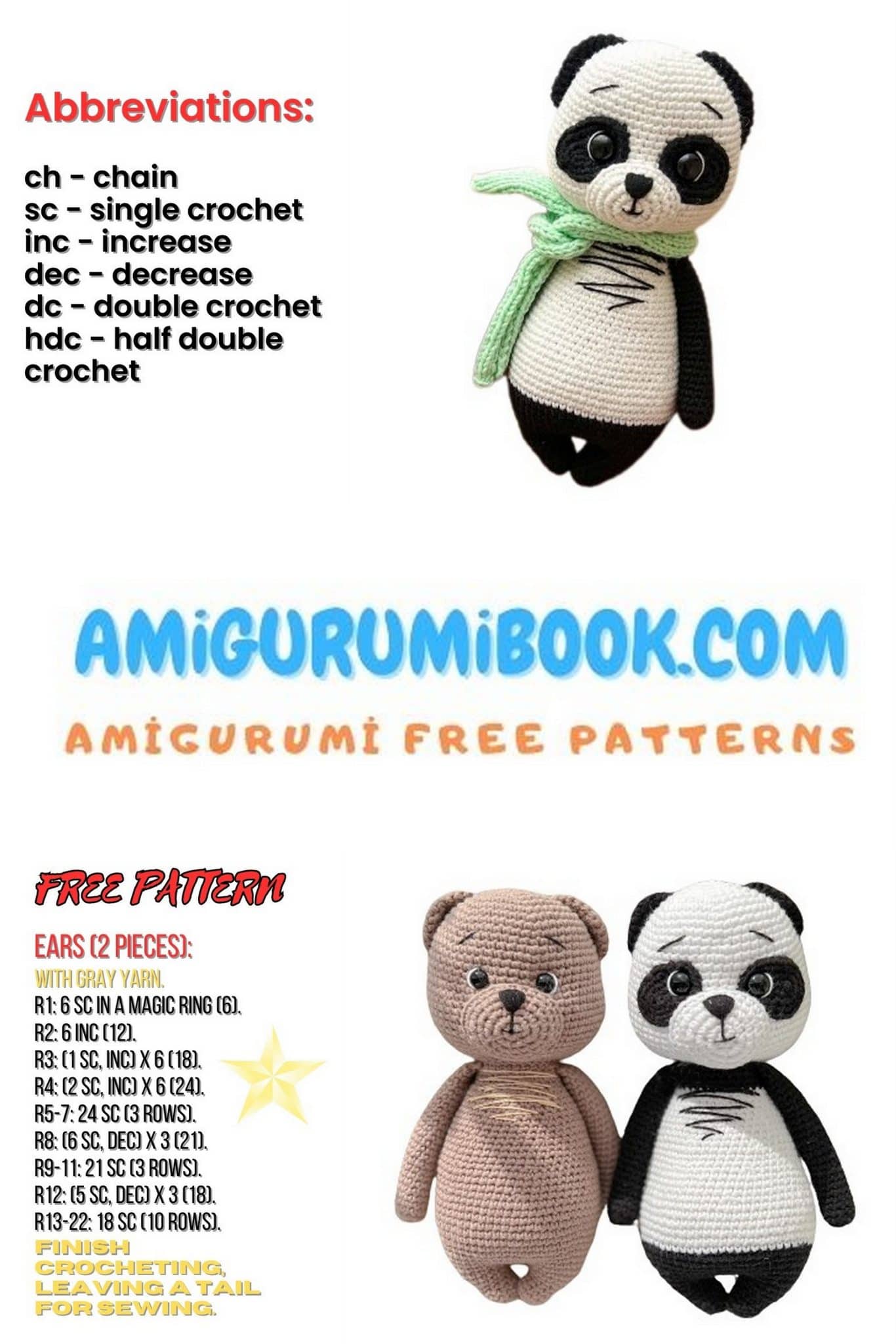 Free Mini Panda Amigurumi Pattern - A Fun and Easy Crochet Project ...