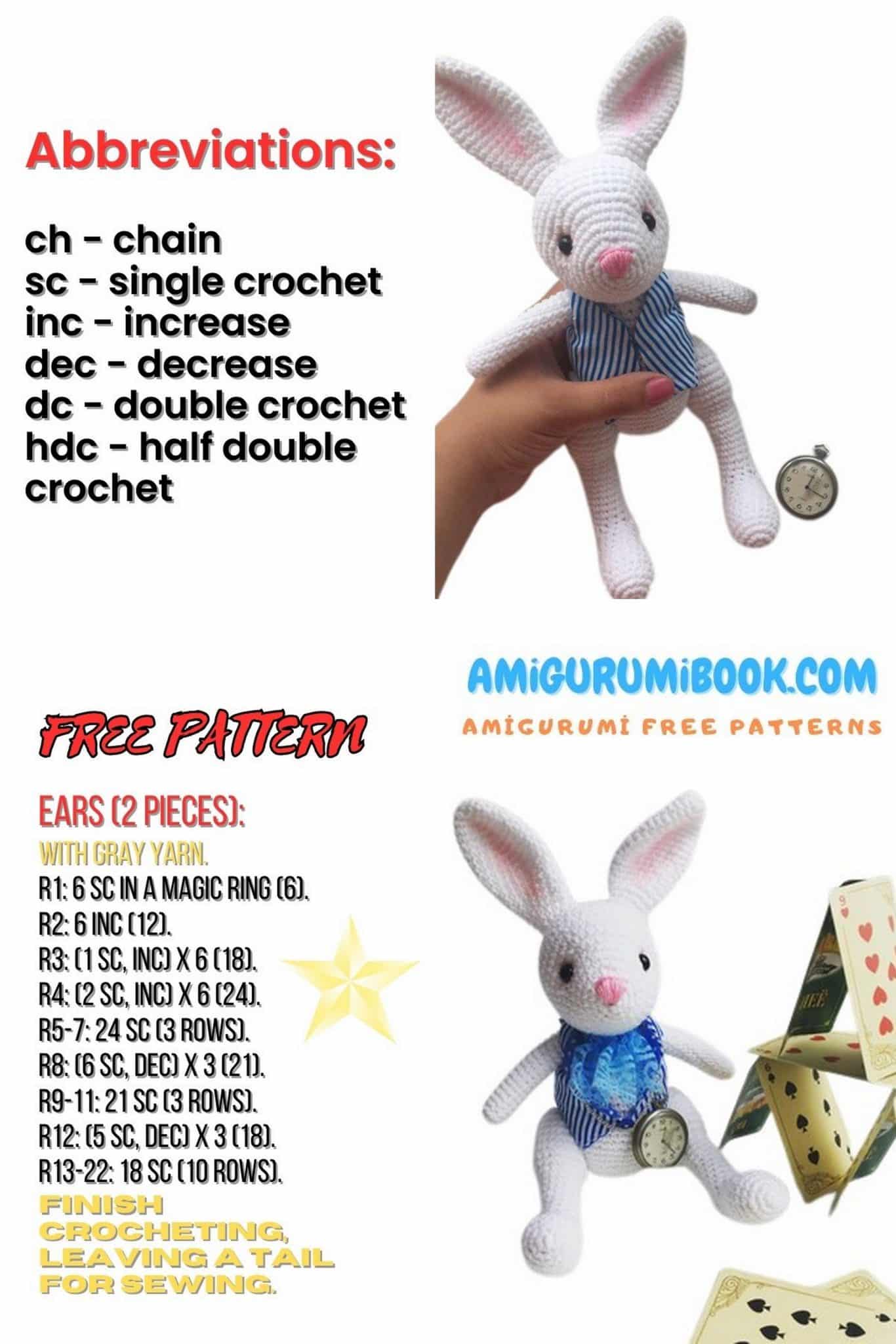 Free Amigurumi Lucky Bunny Crochet Pattern - Free Amigurumi Crochet ...
