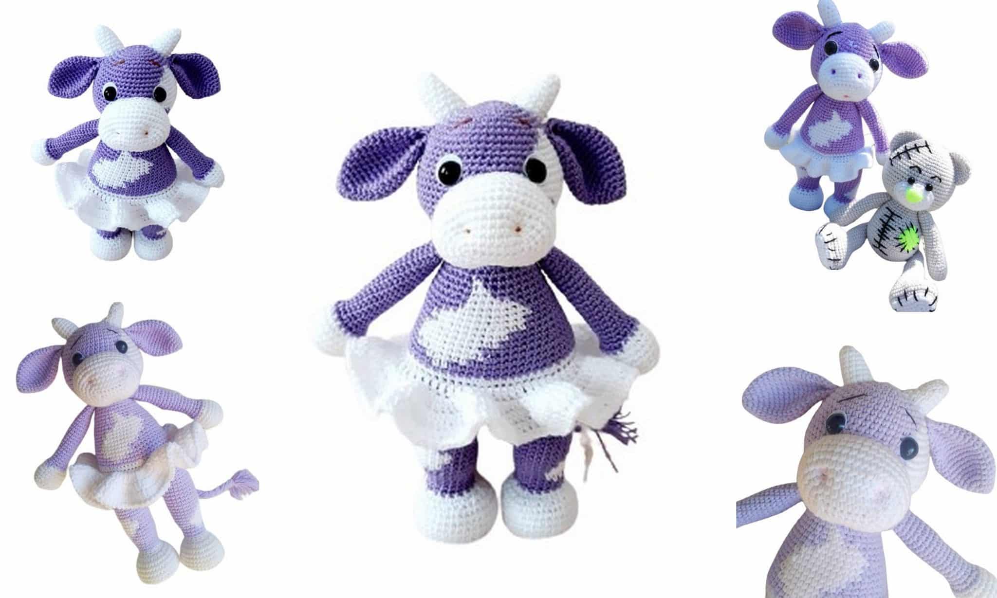 Adorable Purple Cow Amigurumi Free Pattern: Crochet Your Own Cuddly Cow ...