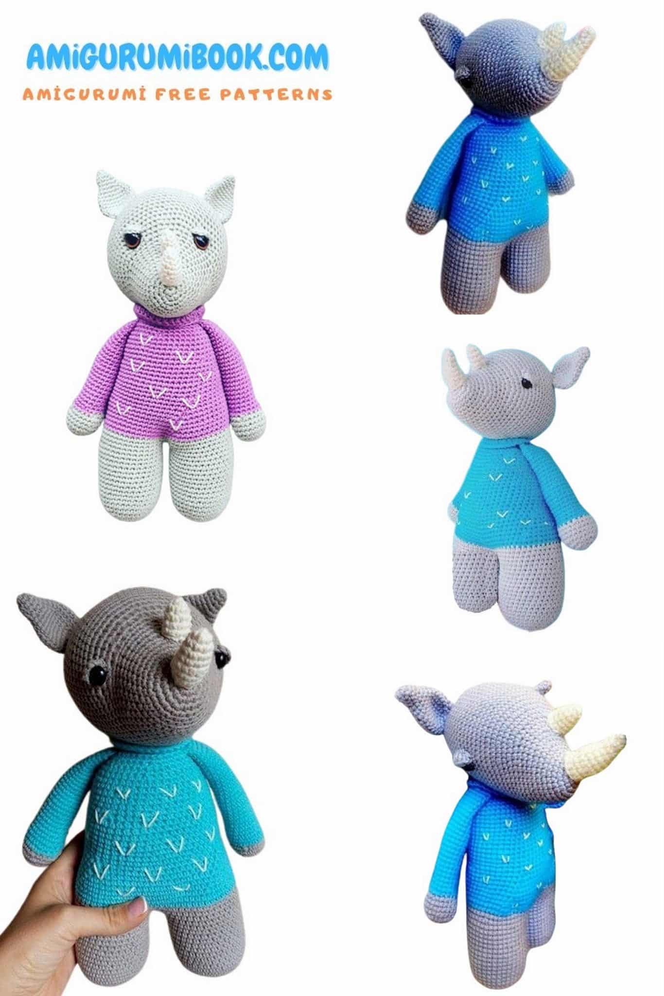 Free Amigurumi Rhino Pattern: Crochect Tutorial - Free Amigurumi ...