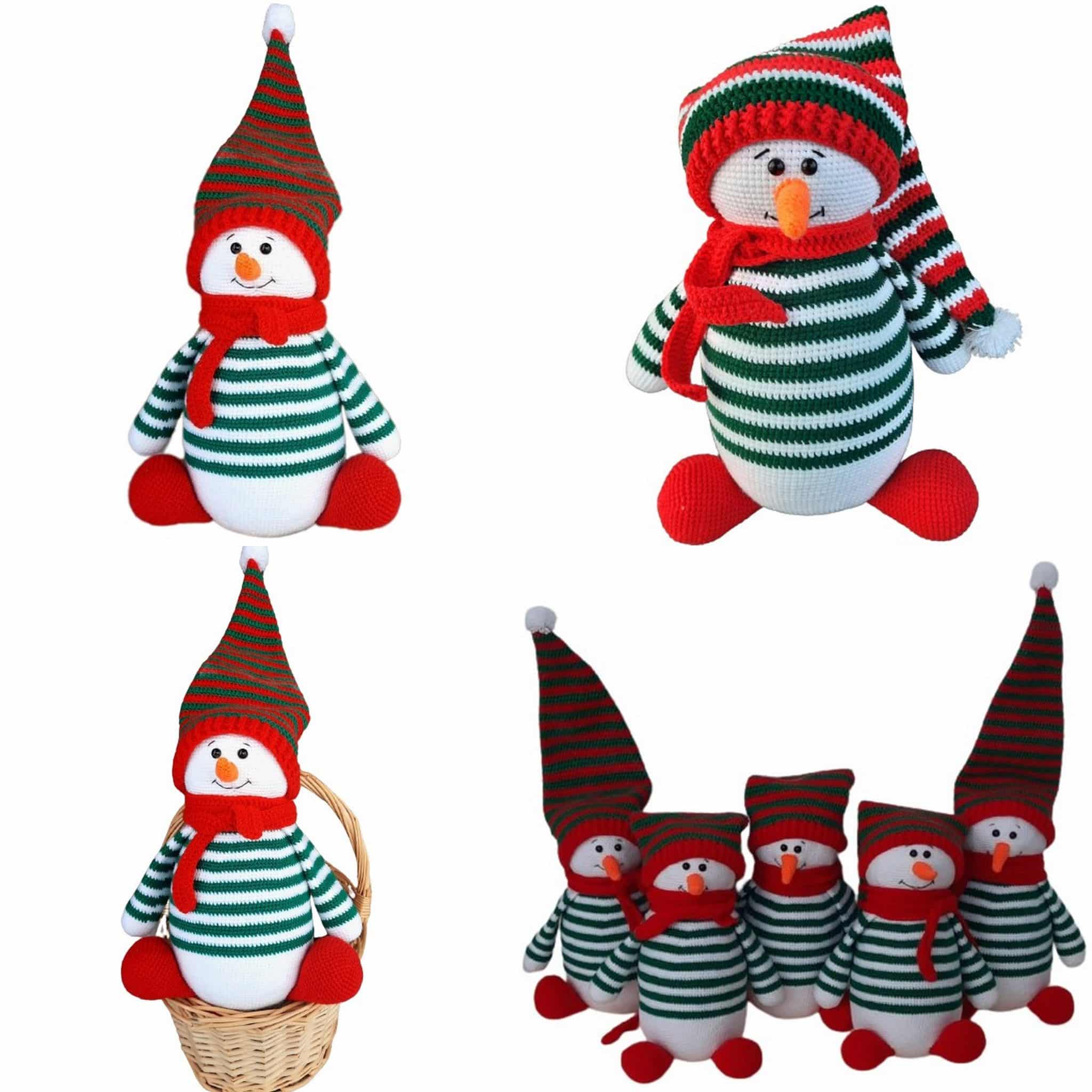 Striped Sweater Snowman Amigurumi Free Pattern - Free Amigurumi Crochet ...