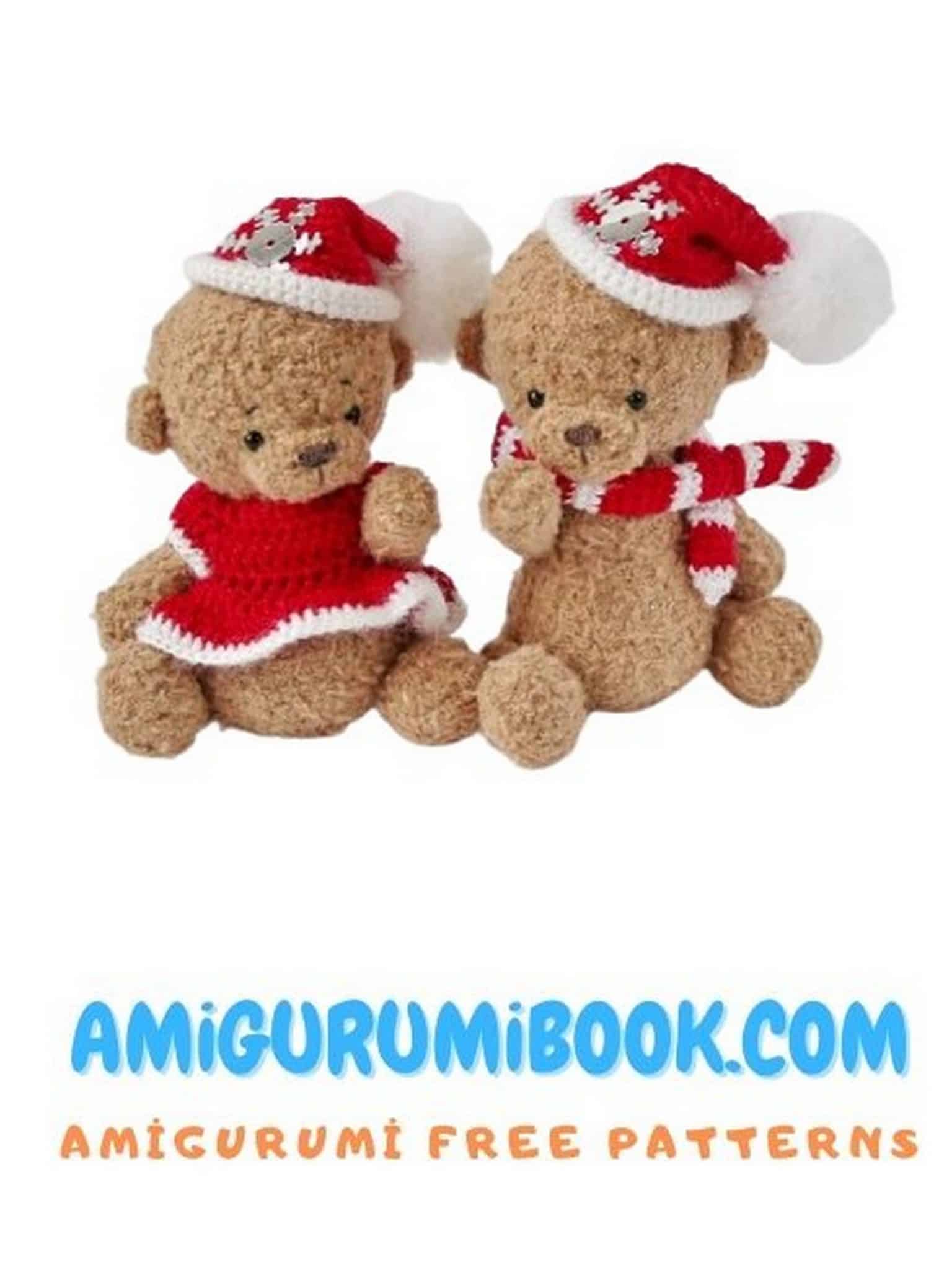 Free Christmas Teddy Bear Amigurumi Pattern - Crochet Tutorial - Free ...